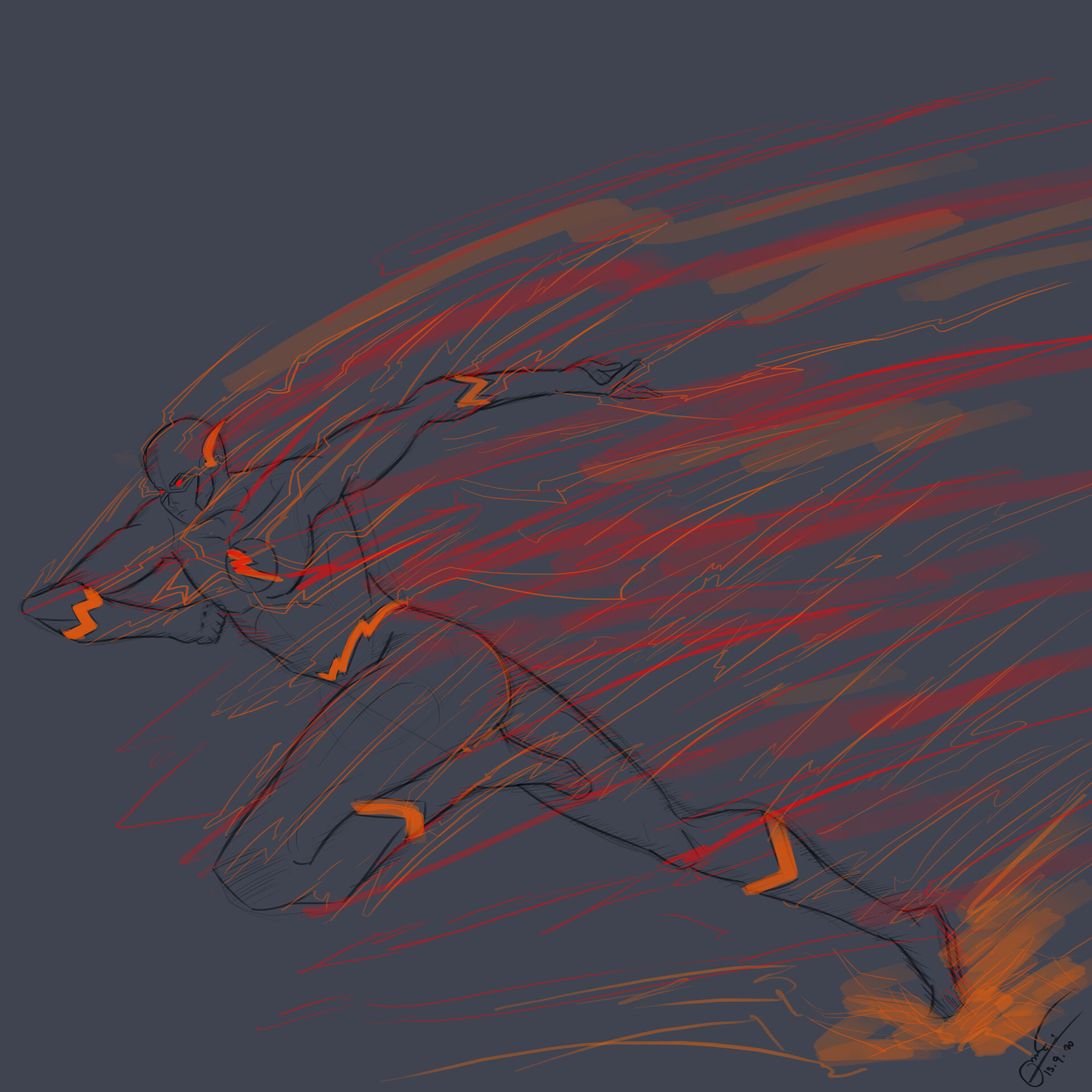 ArtStation - The Flash A.K.A Bartholomew Henry "Barry" Allen's sketch