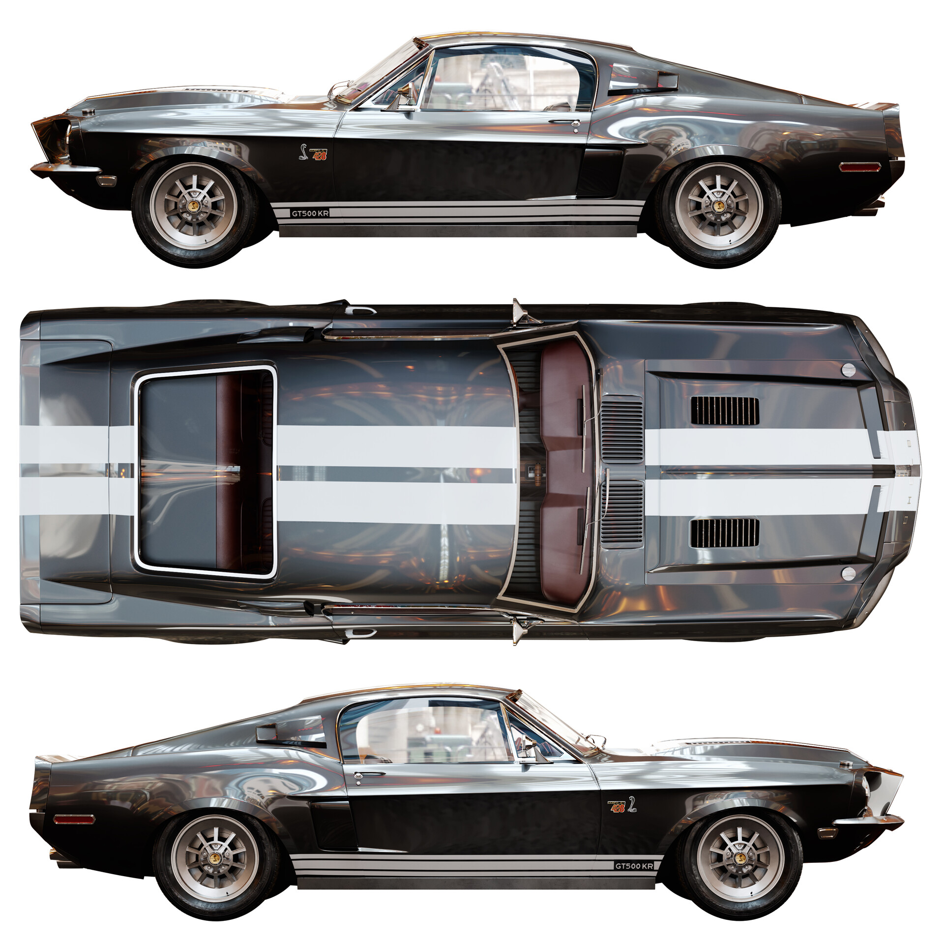 ArtStation - Ford Mustang Shelby Gt500kr 3D Model