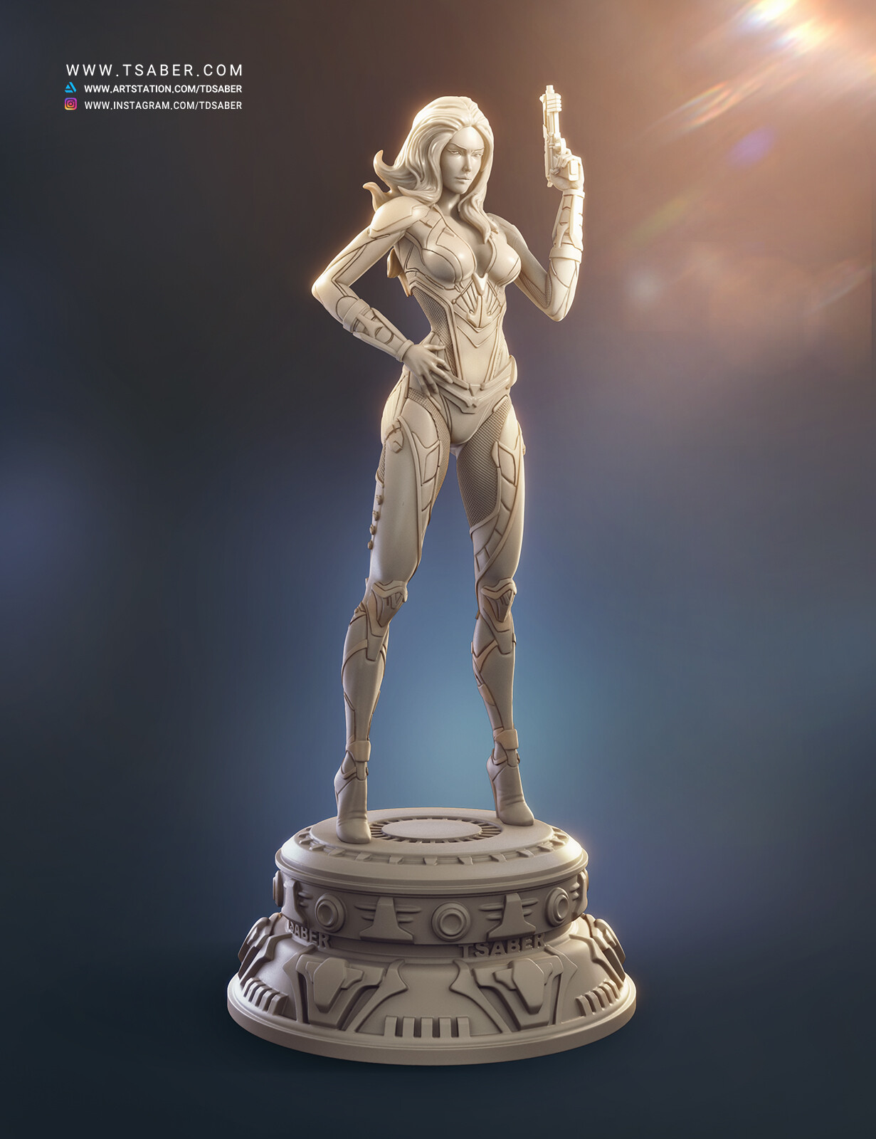 ArtStation - Black Widowmaker Statue - Zbrush Sculpture - Tsaber