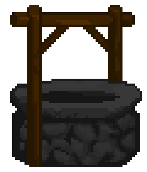 pixel art well