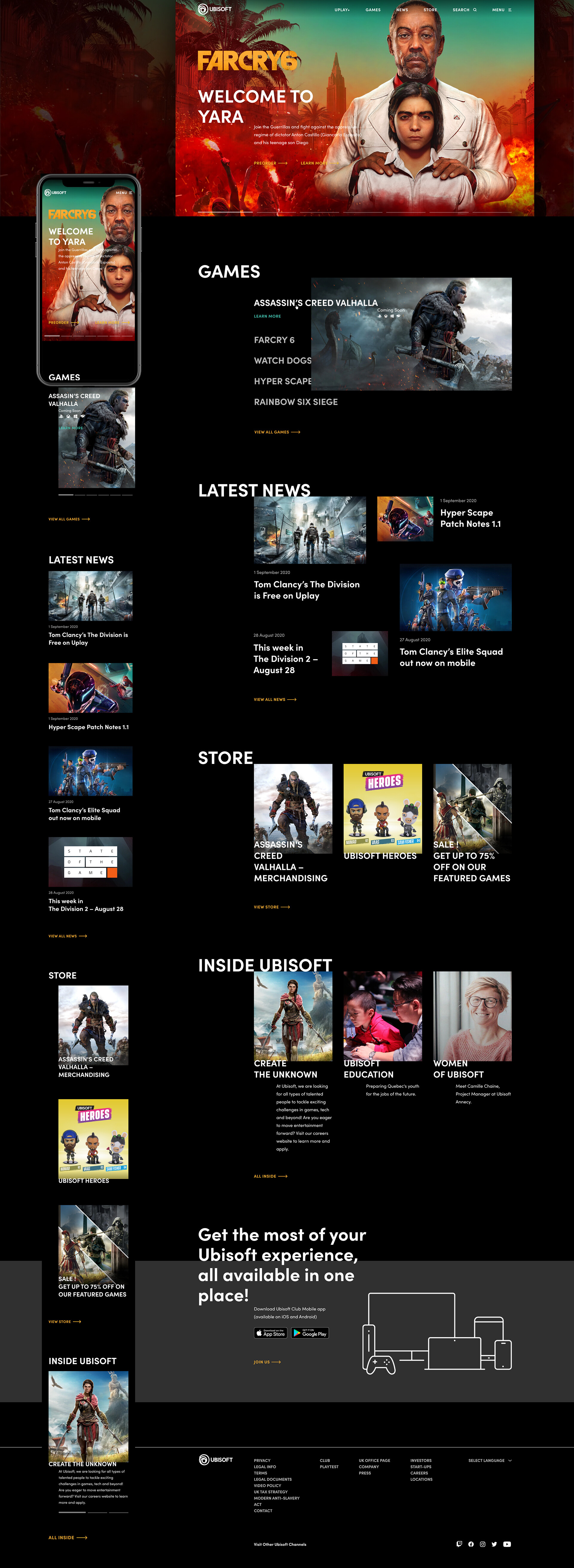 Vitaly Brodnev - UI Concept Ubisoft Website