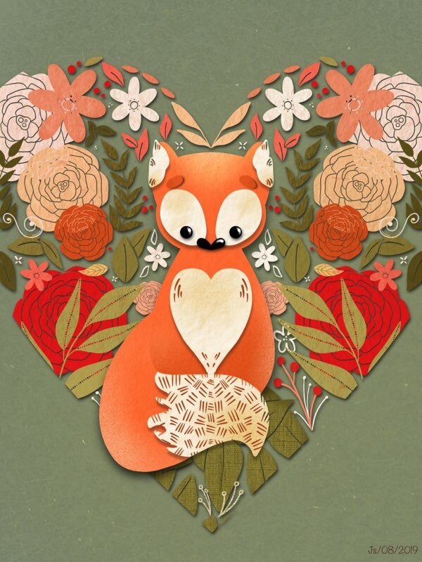 ArtStation - Paper Cut Fox