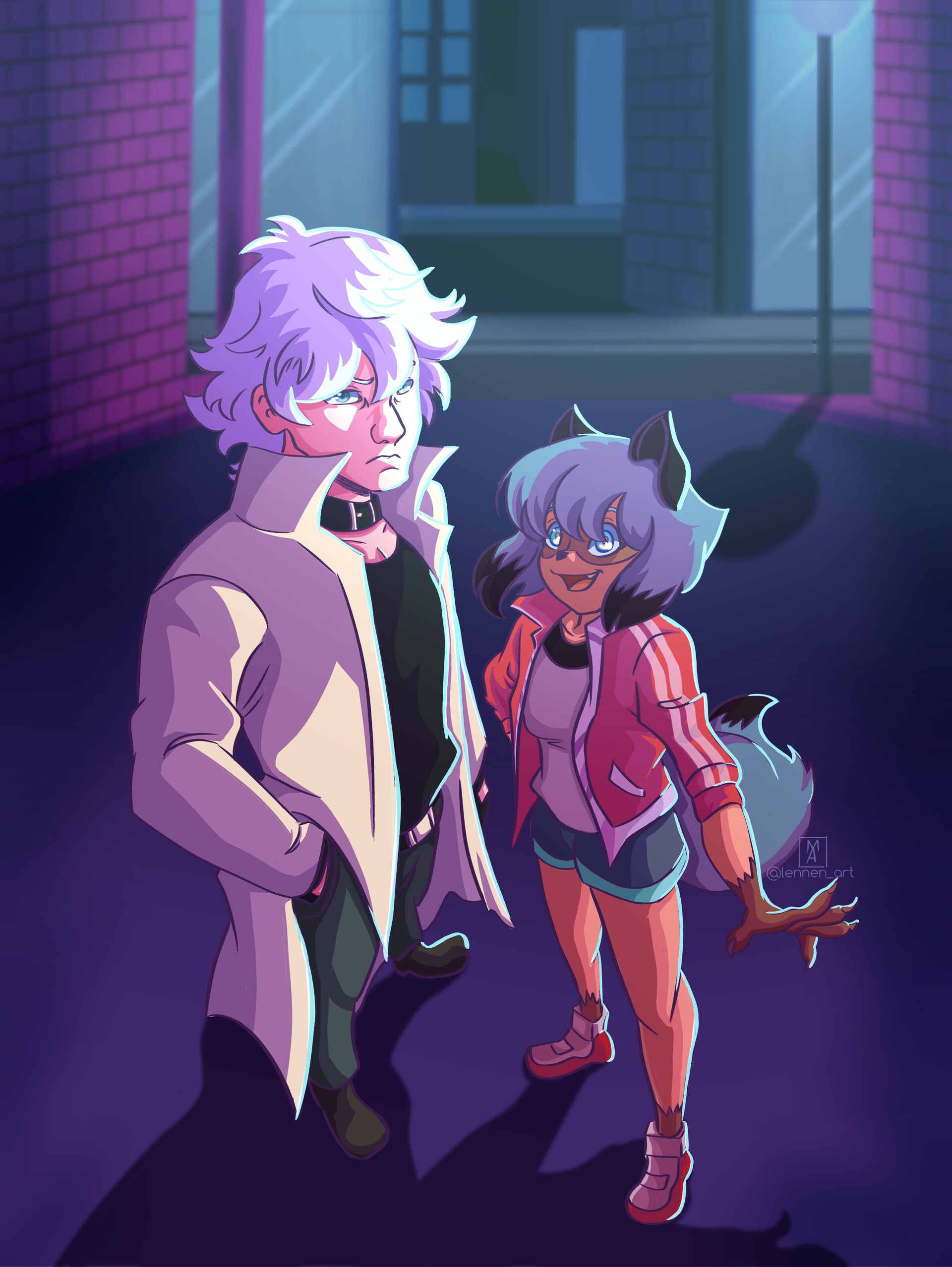 ArtStation - Shirou and Michiru- BNA (Brand New Animal)