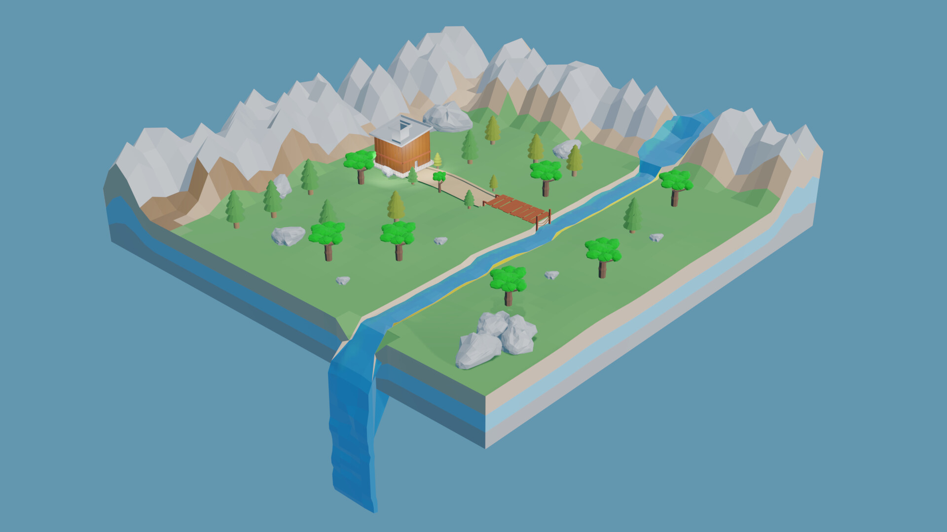 ArtStation - Low poly forest