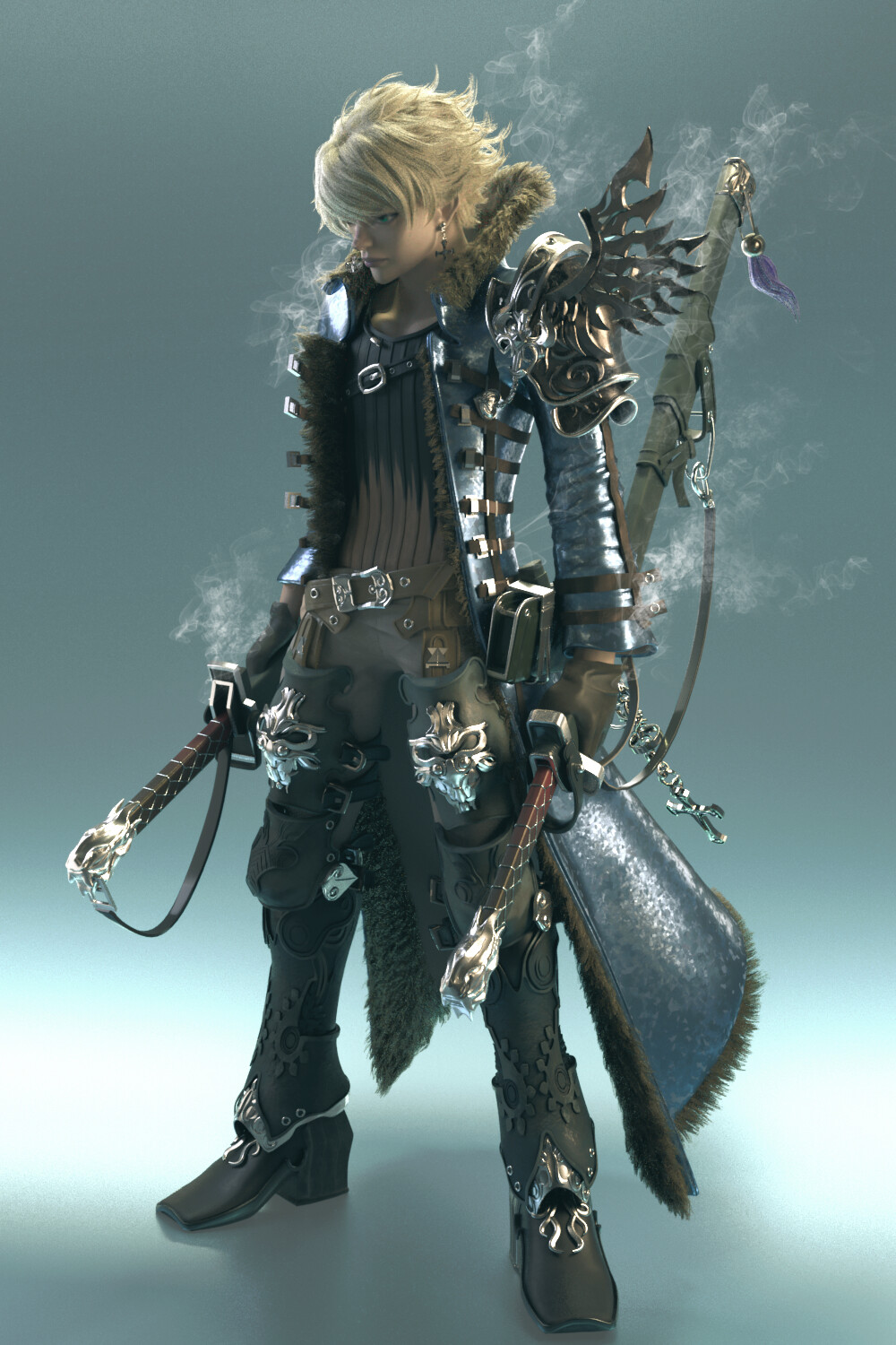 ArtStation - Two sword man