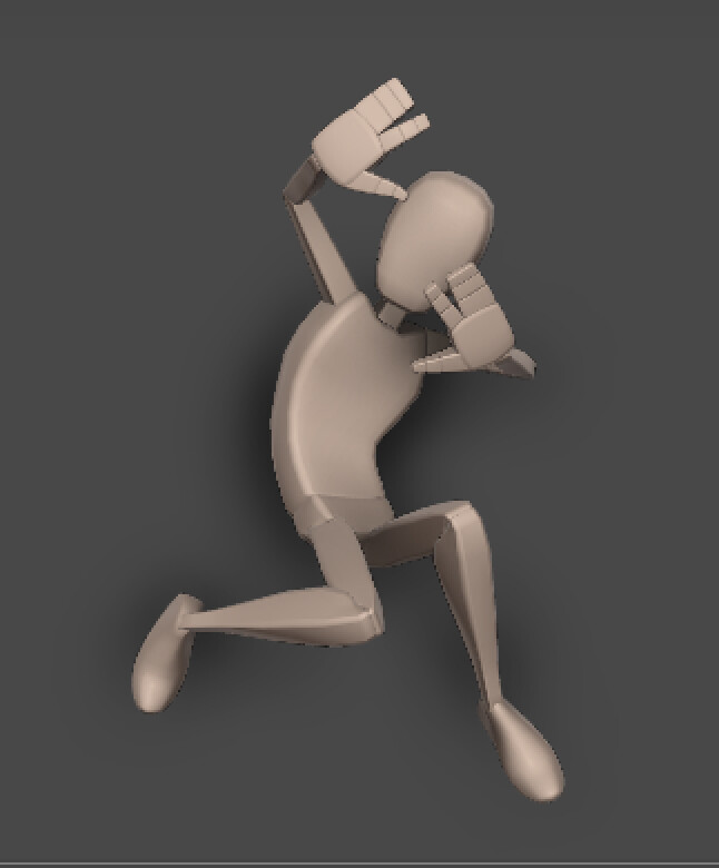 scared pose art reference