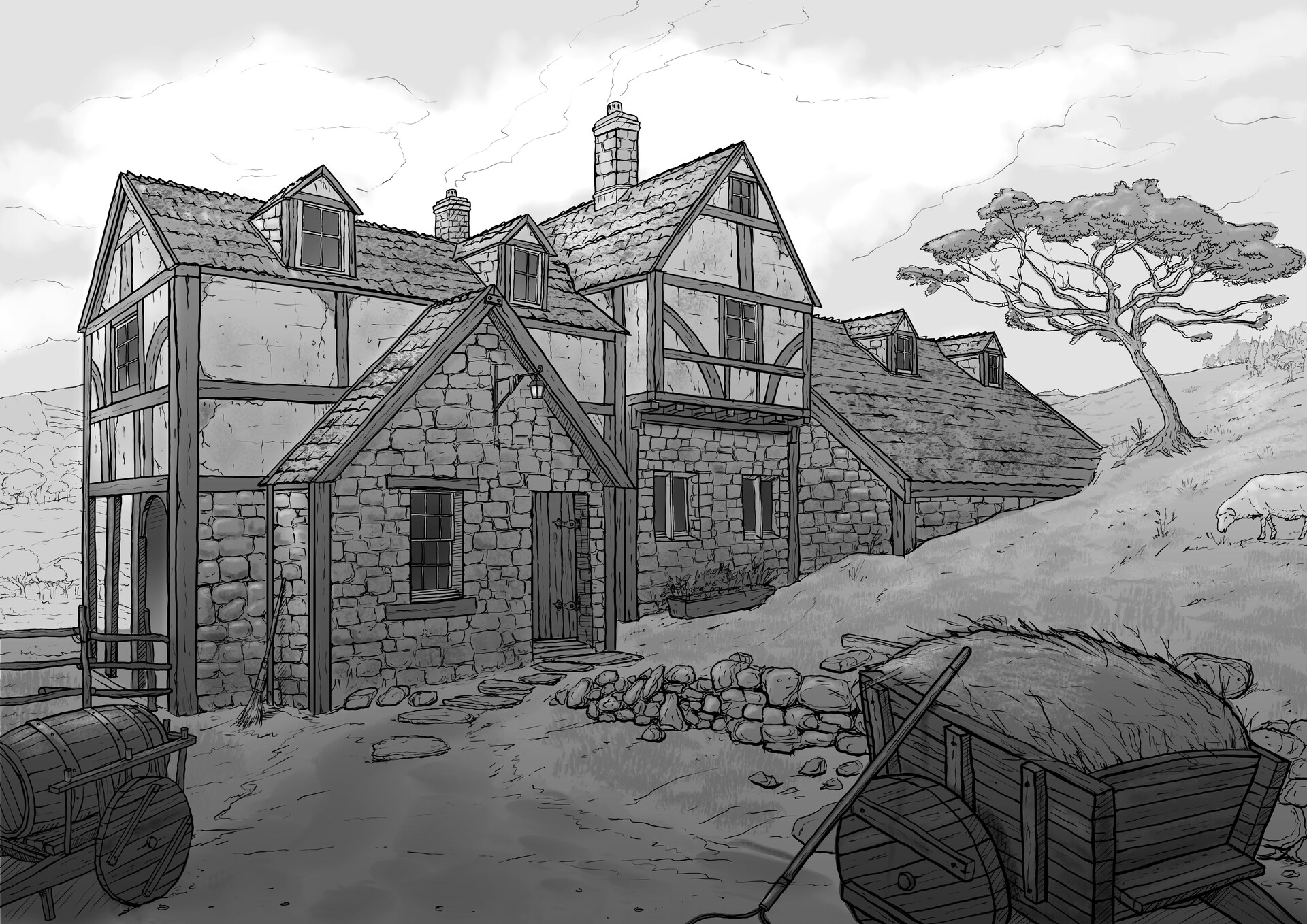 ArtStation - Medieval farmhouse