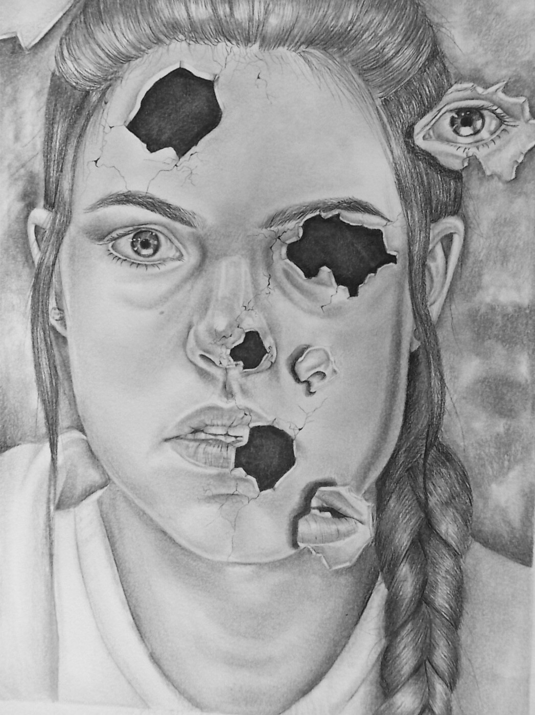 how to draw a self portrait using a mirror