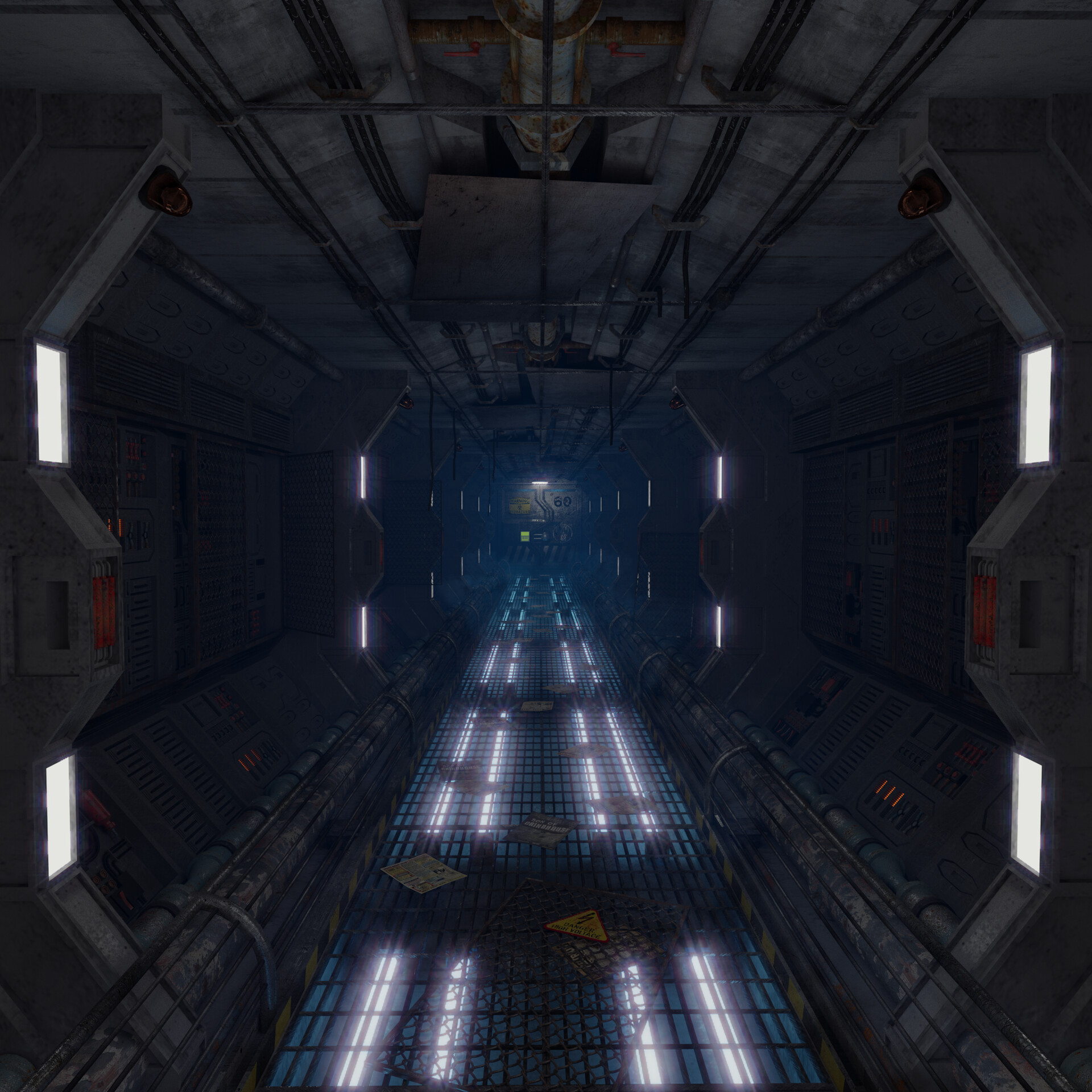 ArtStation - Corridor of the space ship