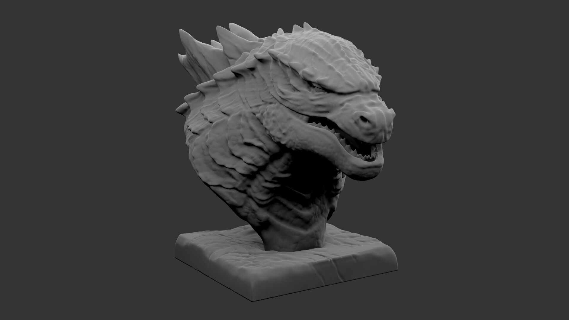 ArtStation - Godzilla headbust