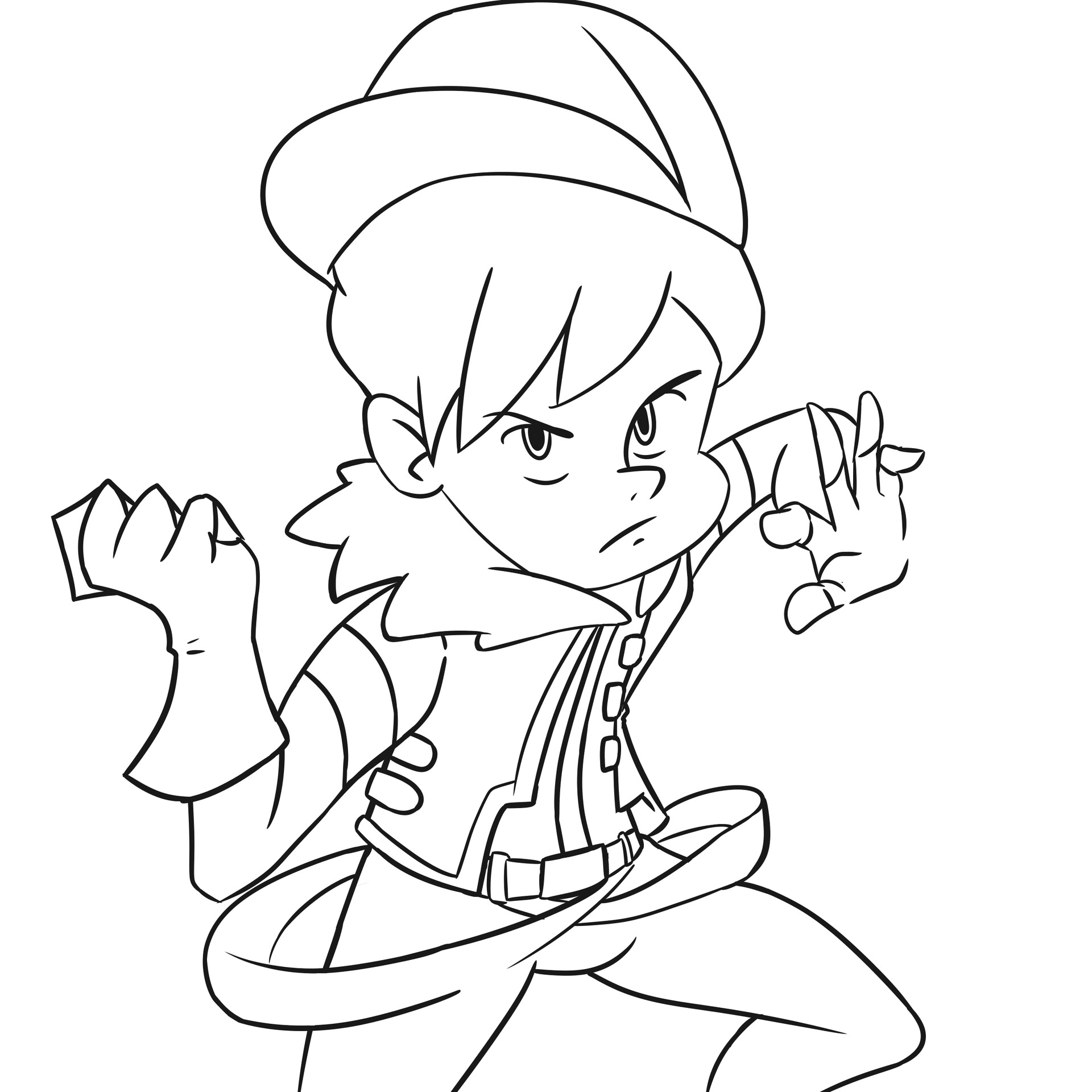 how to draw boboiboy fire