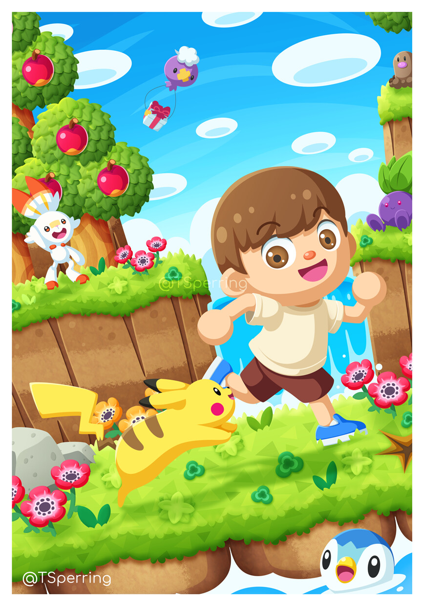 ArtStation - Pokemon x Animal Crossing