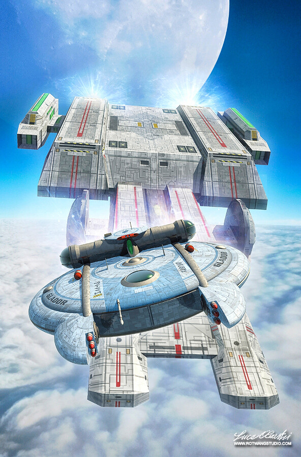 ArtStation - Space Jet Glador (Perry Rhodan tribute)