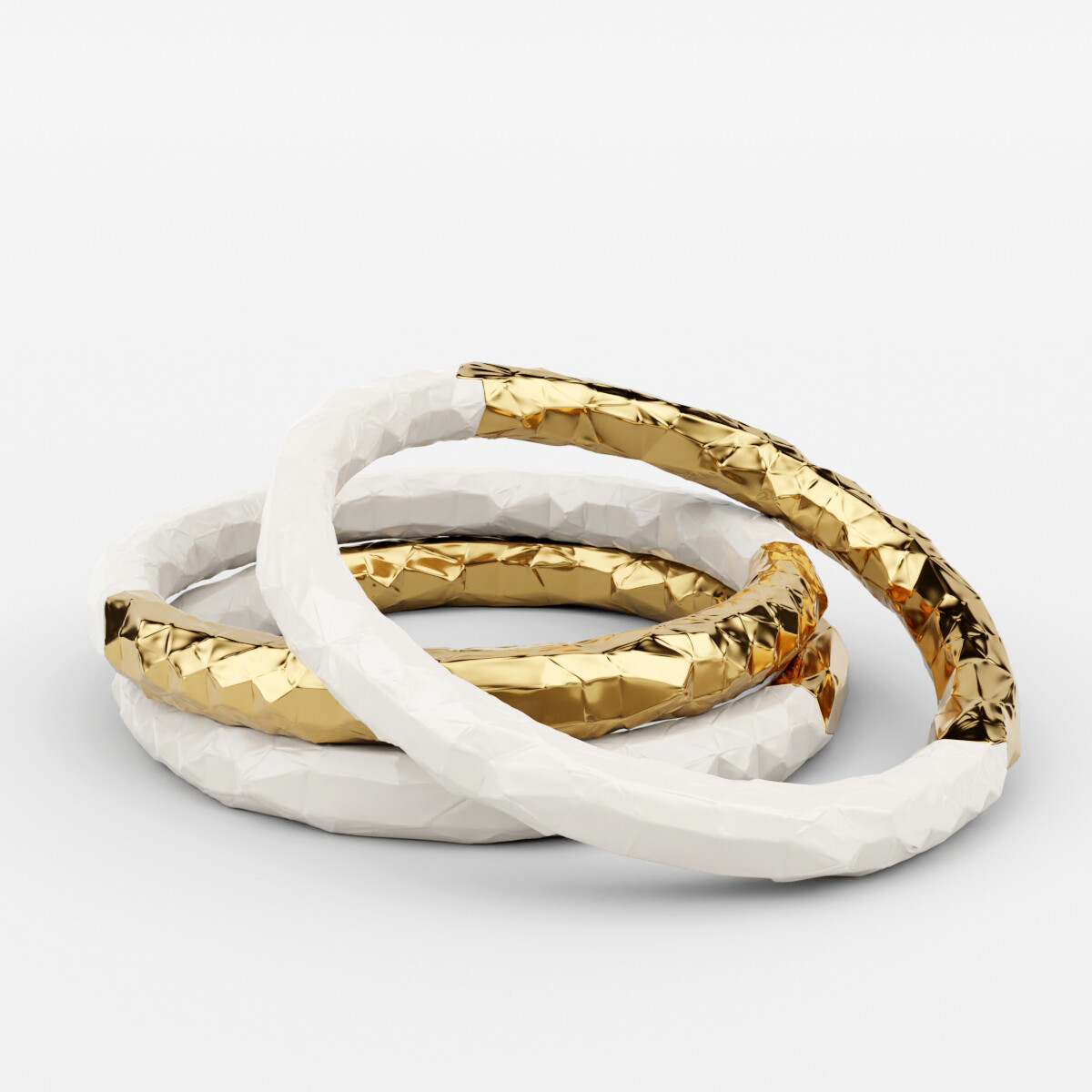 ArtStation - Enamel and Gold Plated Bangle 3D model