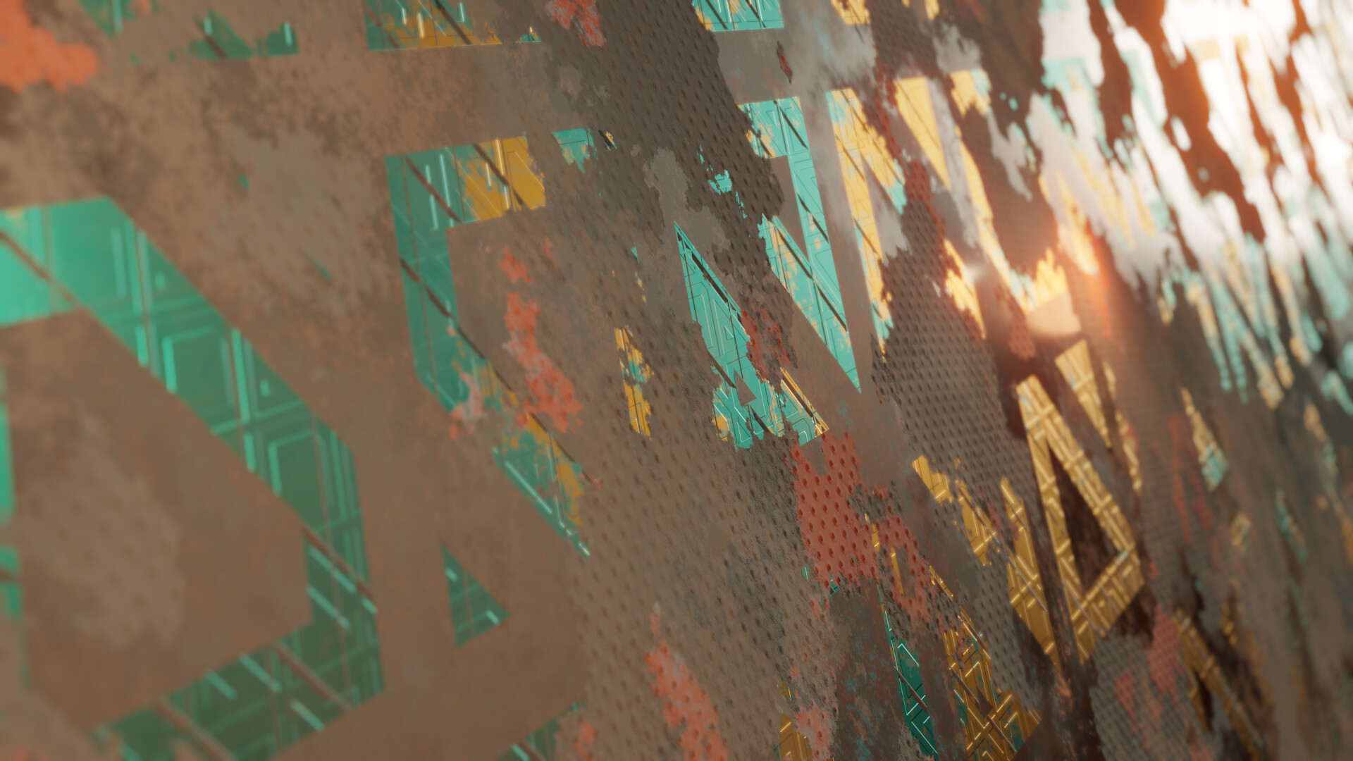 ArtStation - Metal With Gold Embossing