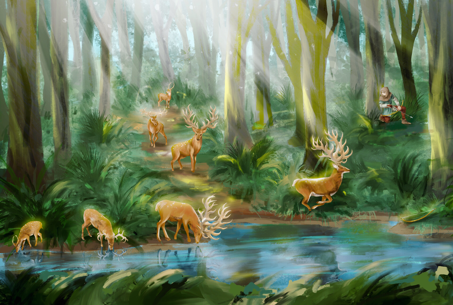 ArtStation - Forest study