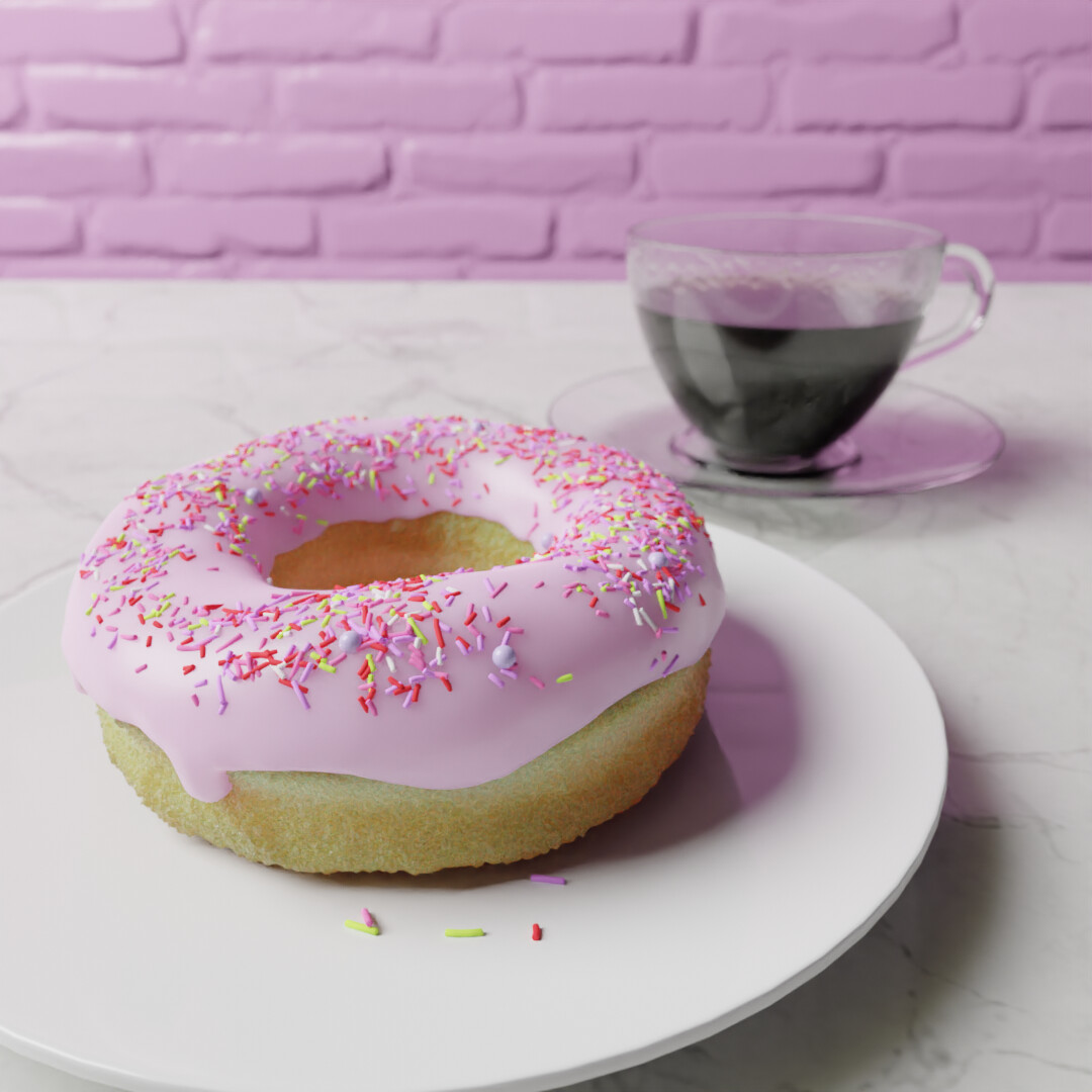 ArtStation - Doughnut and Coffee (Blender Tutorial)