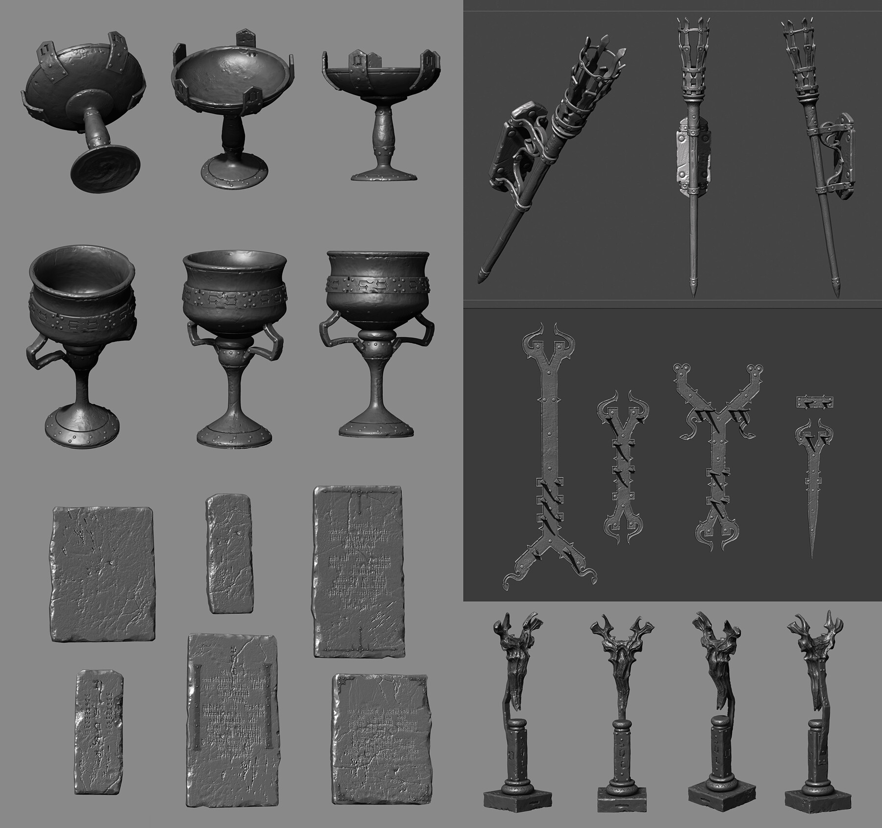 Vitaly Bulgarov - Mortal Shell Art-Dump: Props, Weapons - Part 2
