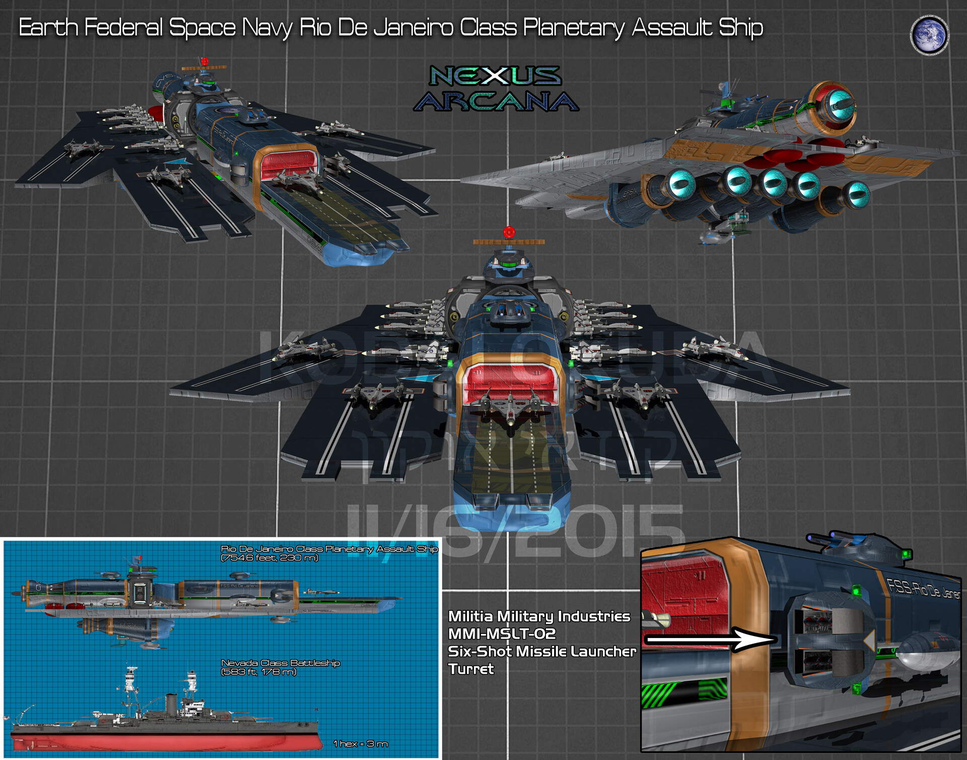 Kodai Okuda - Earth Federal Republic Rio De Janerio class Planetary ...