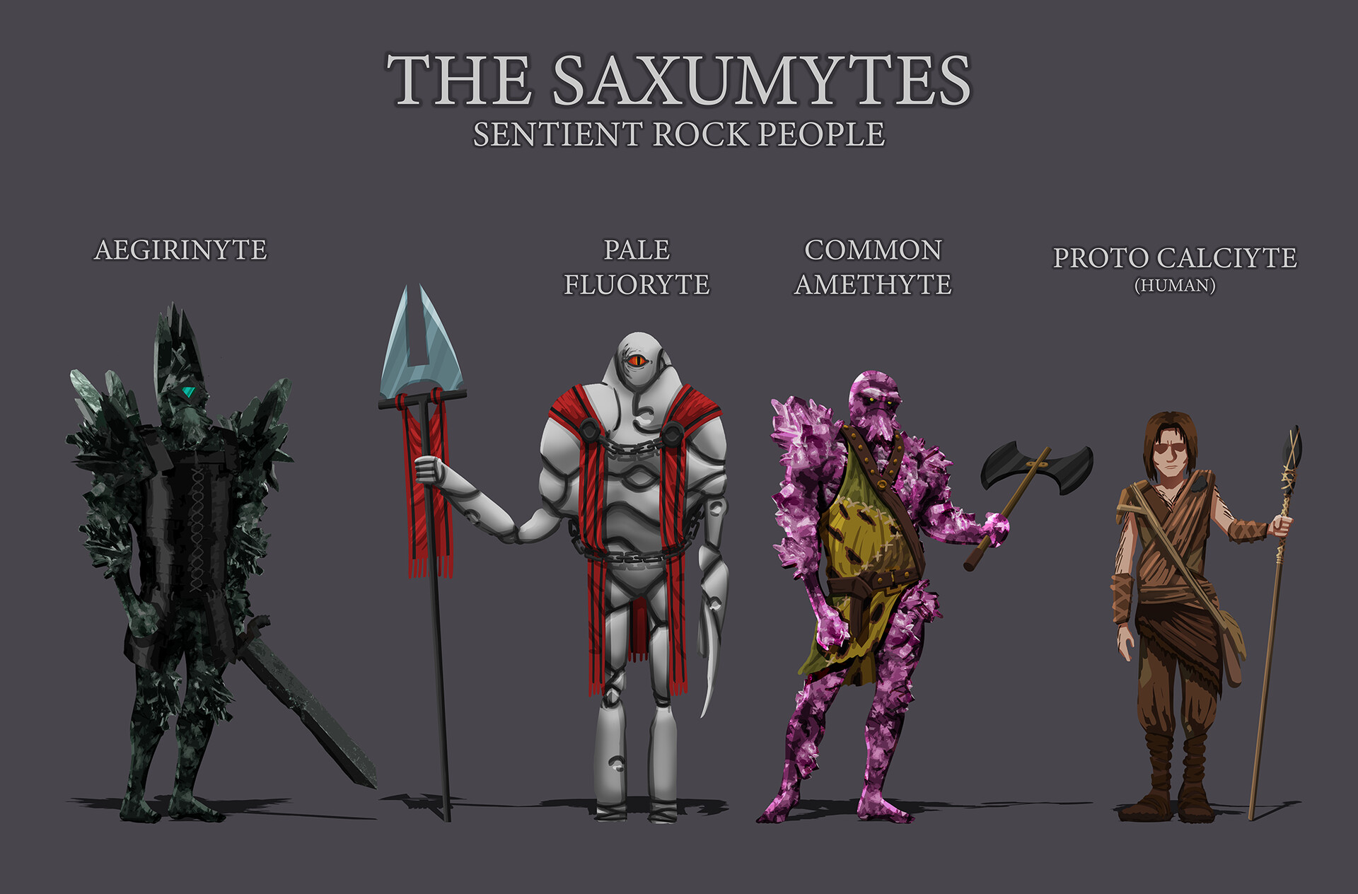 ArtStation - The Saxumytes - Sentient Rock People