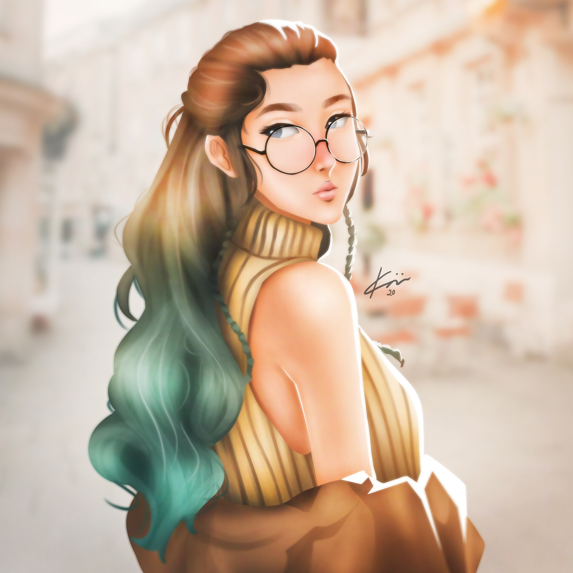 Artstation Glasses Girl