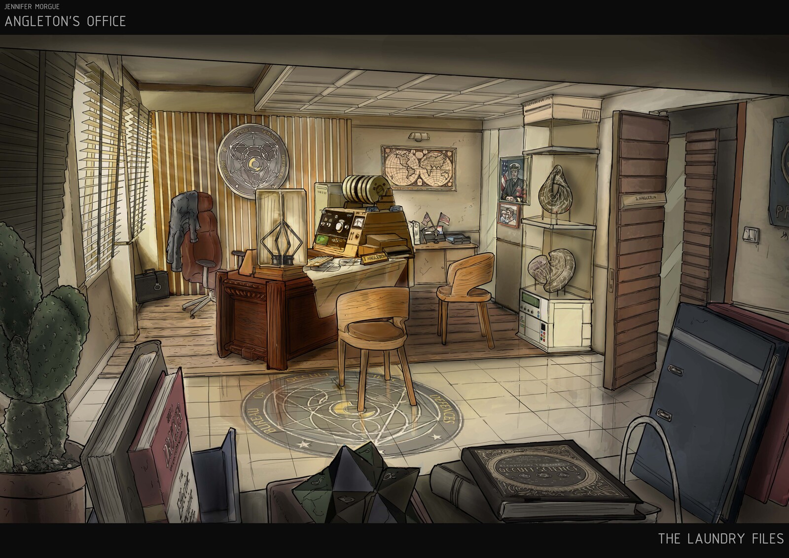 Kashyap Bhatt - The Laundry Files - Jennifer Morgue - Angleton's office