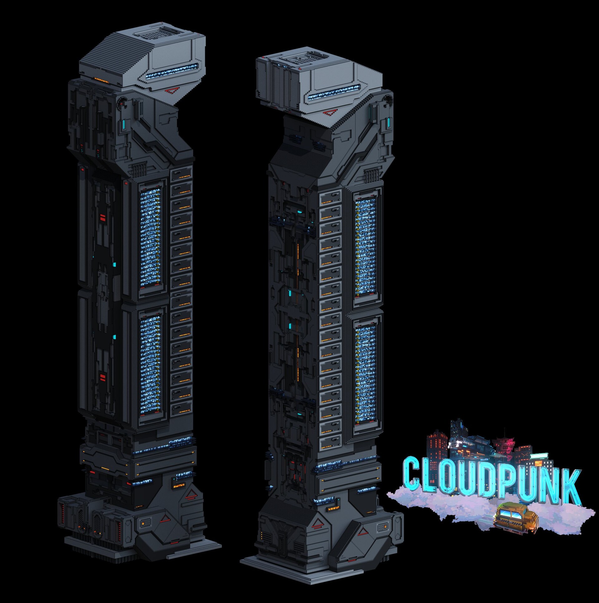 ArtStation - Highrise 03 - Cloudpunk