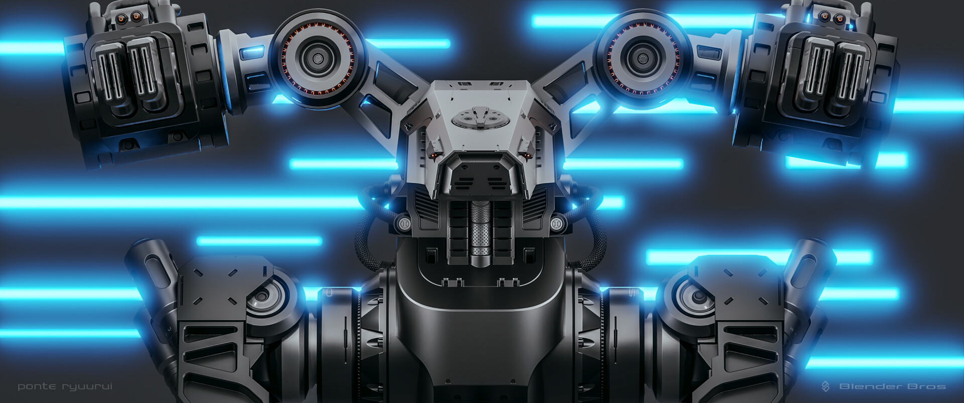 Ponte Ryuurui - RAVEN - assault mech concept for hard surface course