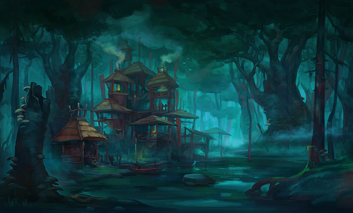ArtStation - Swamp Village