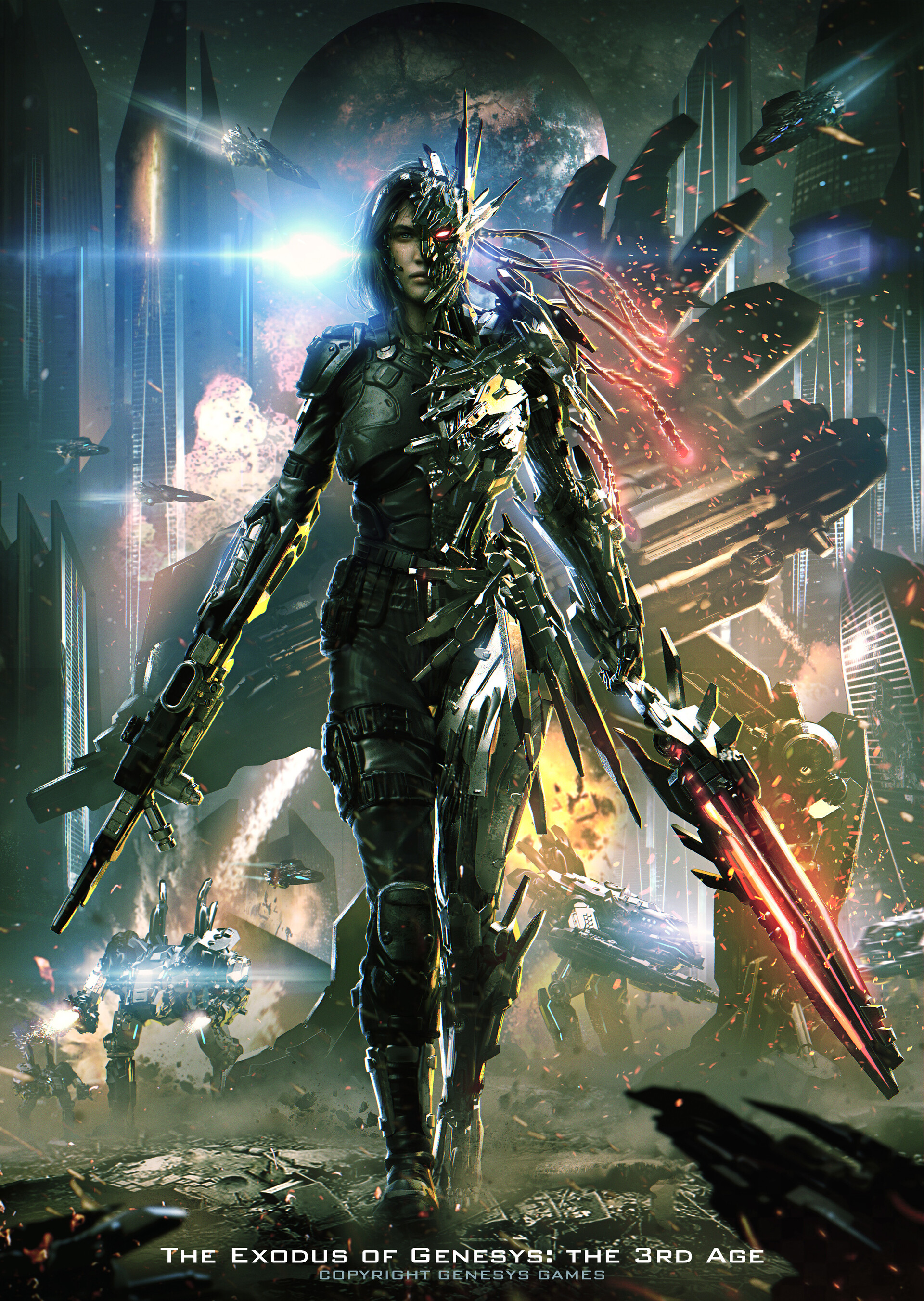 ArtStation - The Exodus of Genesys: the 3rd Age-Cover Art