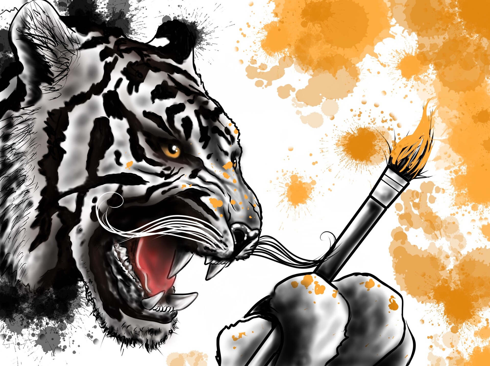 ArtStation - Tiger Paint