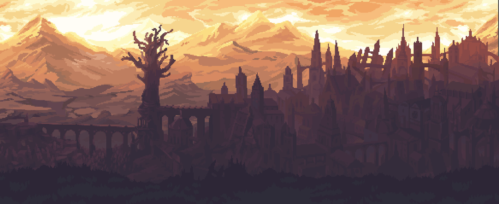 Jesús Campos "Nerkin" - Wall of Holy Prohibitions background (pixel art ...