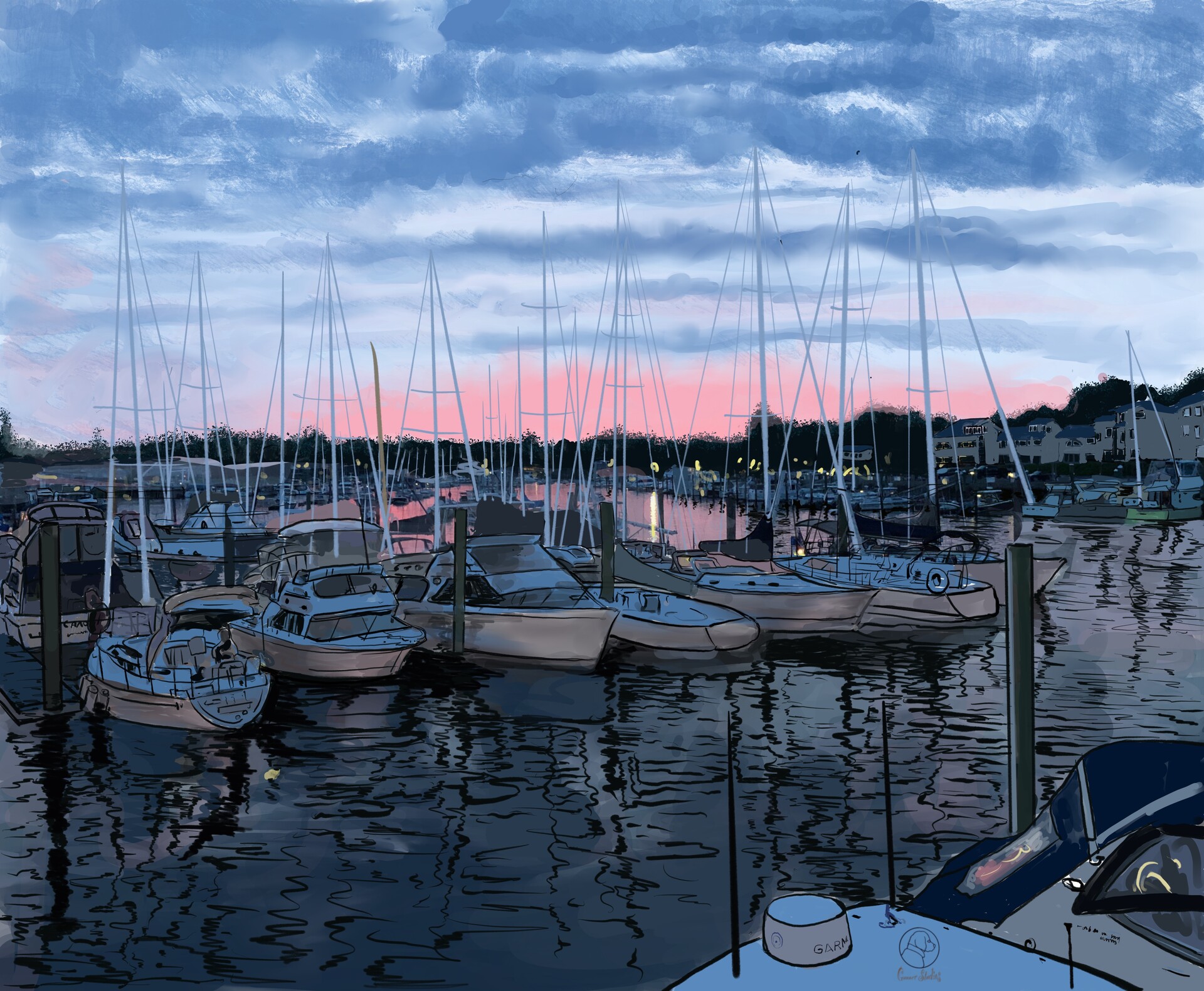 ArtStation - Milford Harbor,Connecticut