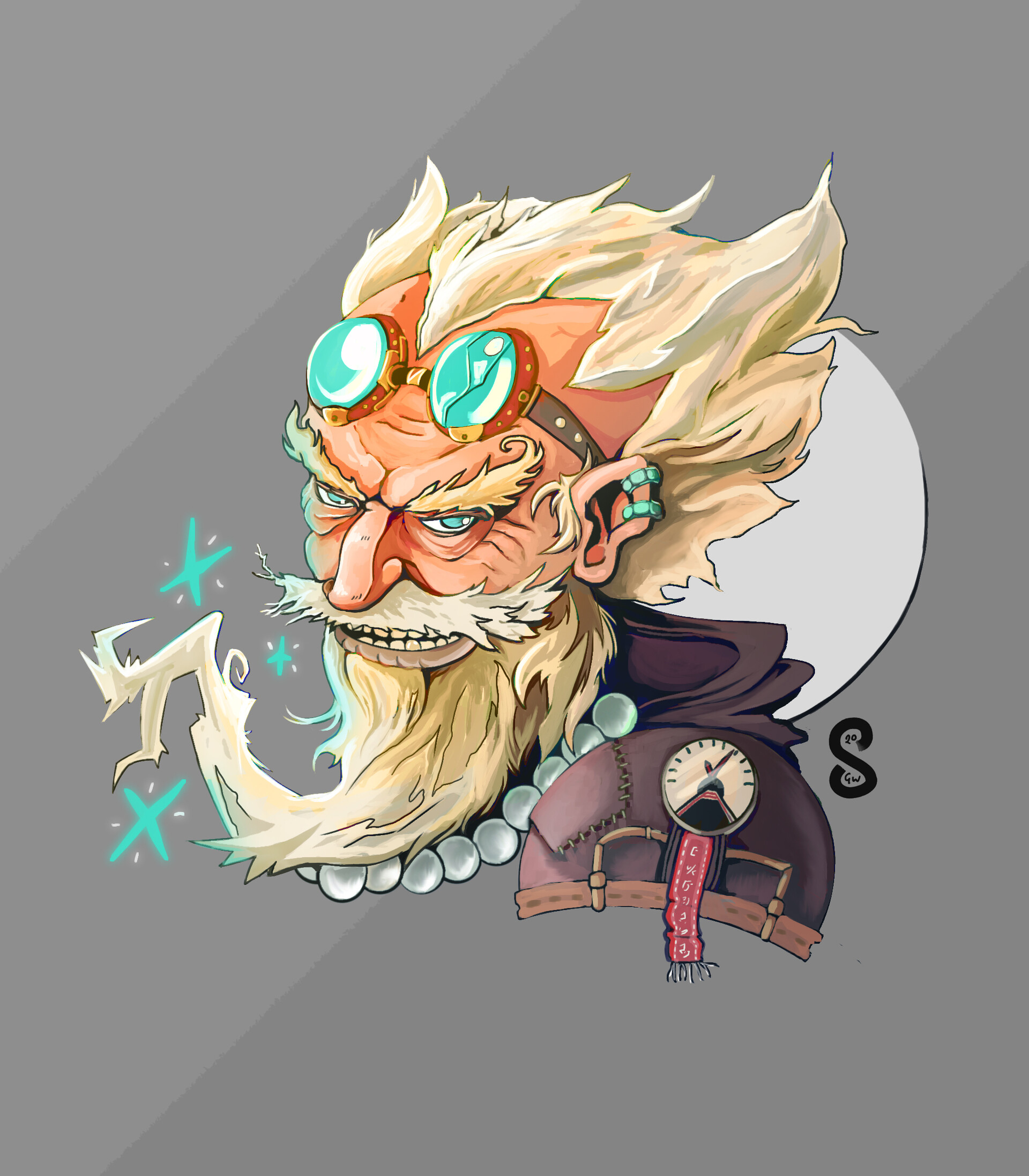 ArtStation - DnD Portrait - Wizard Steve