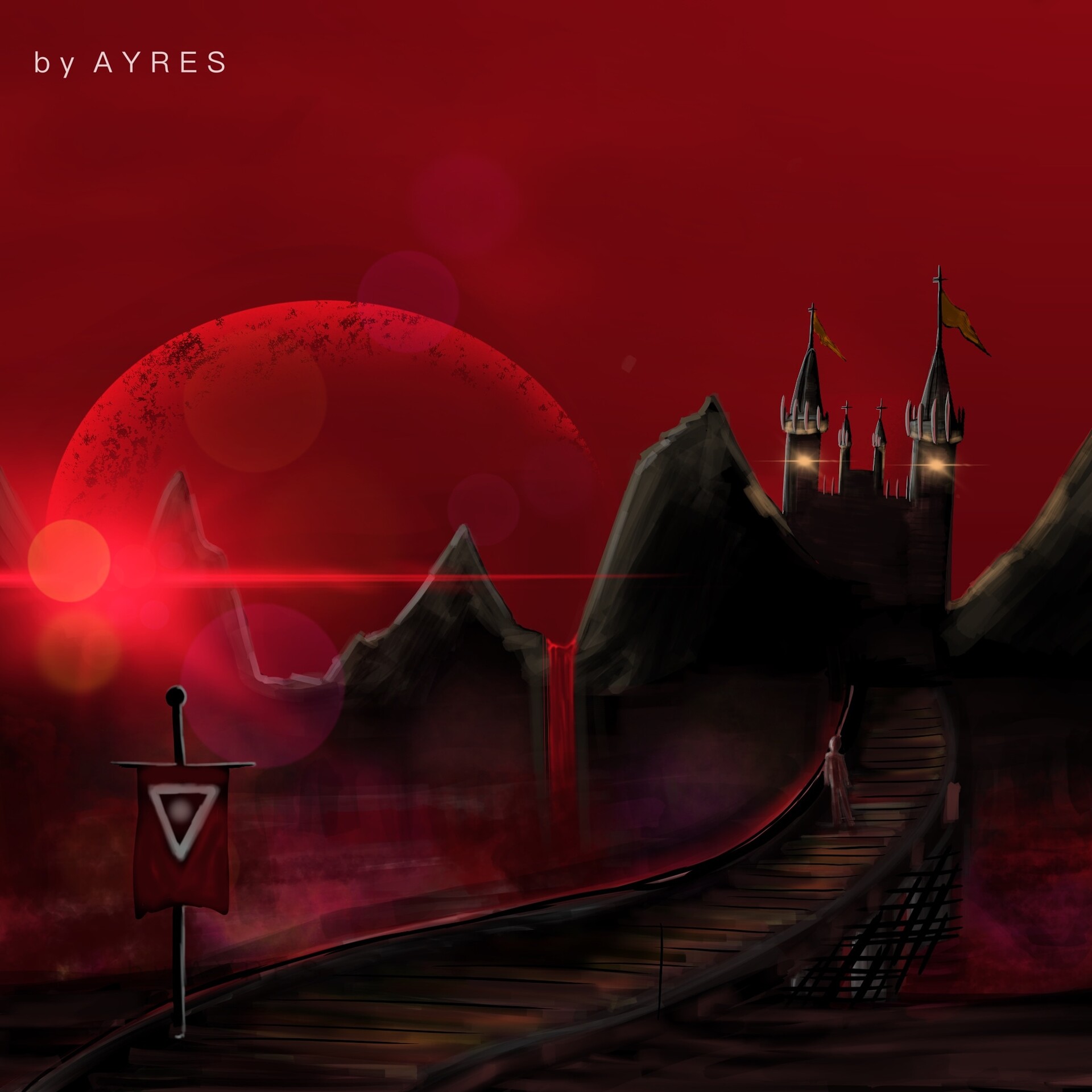 ArtStation - Red moon castle