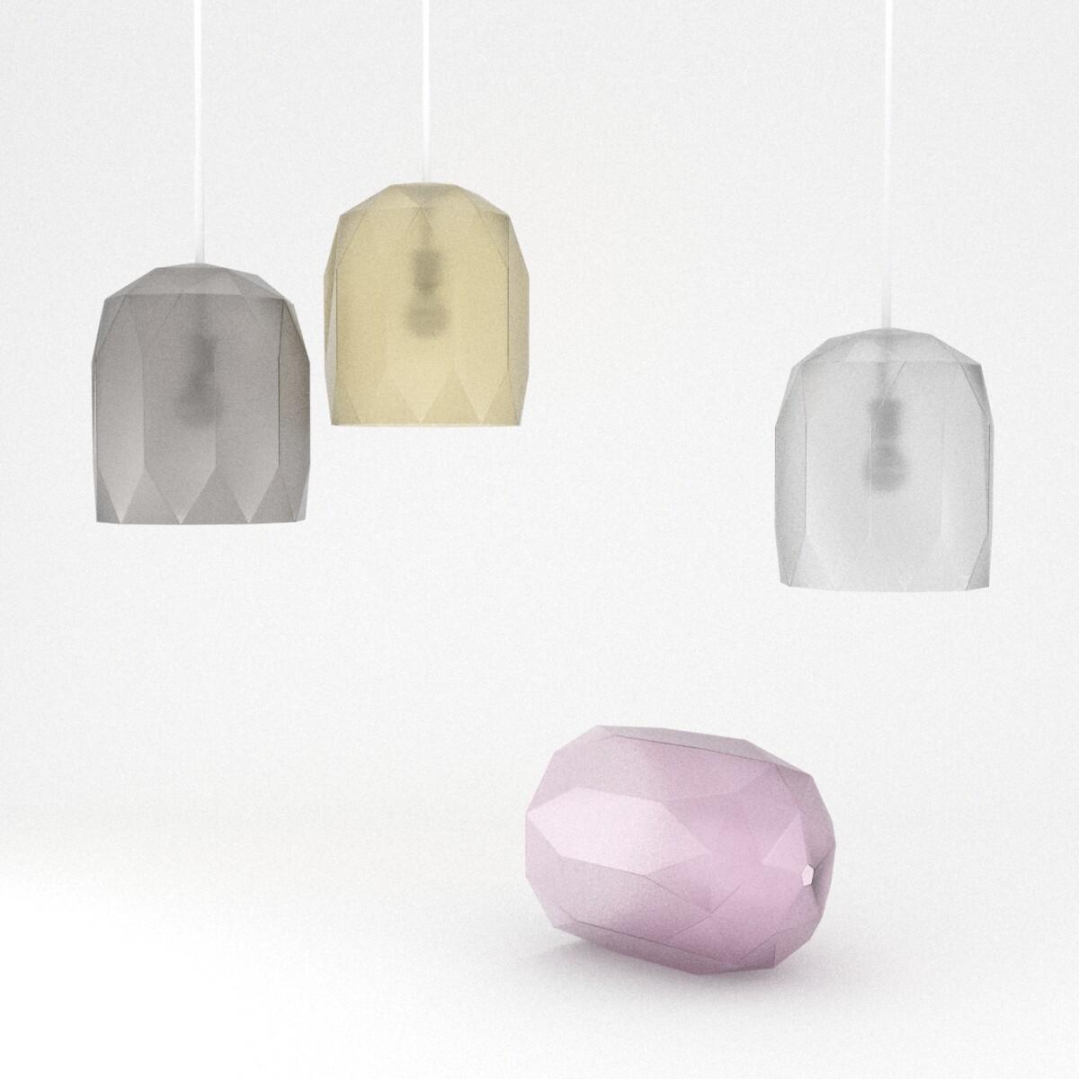 ArtStation - Polygons Pendant Lamp 3D Model