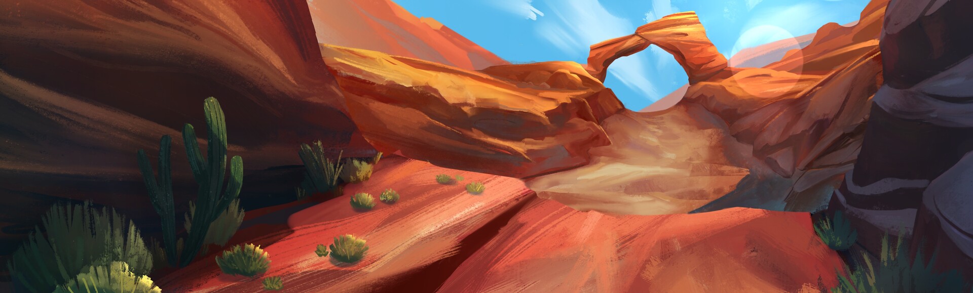 ArtStation - Background Art for Animation - Canyon Journey