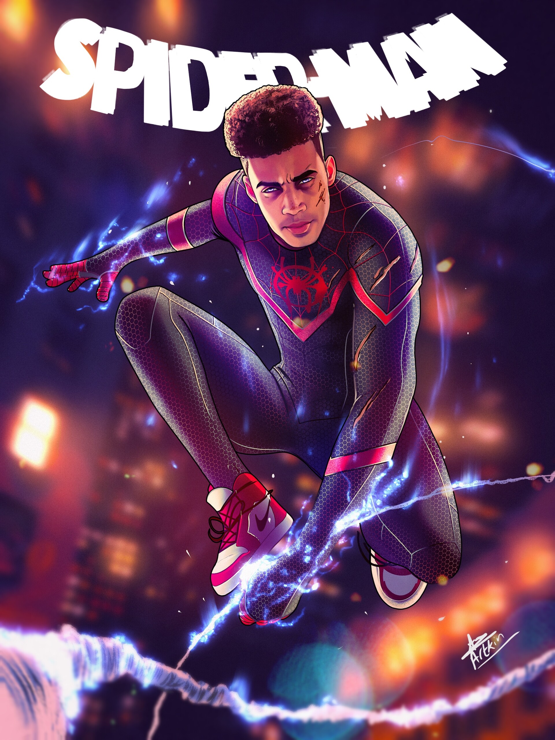 ArtStation - Spider-Man miles morales poster
