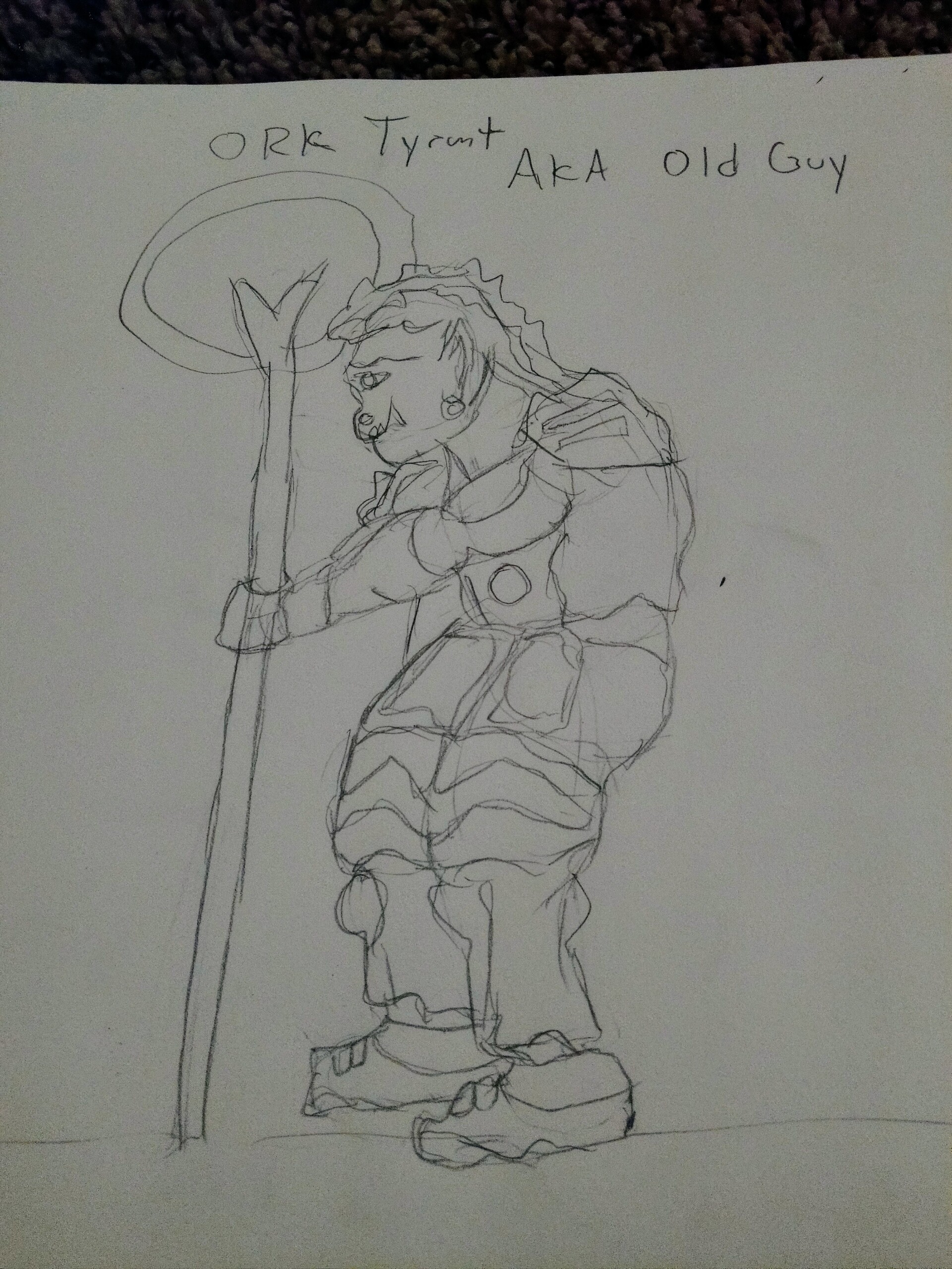 ArtStation - Orc tyrant 6 mins draw time from freehand