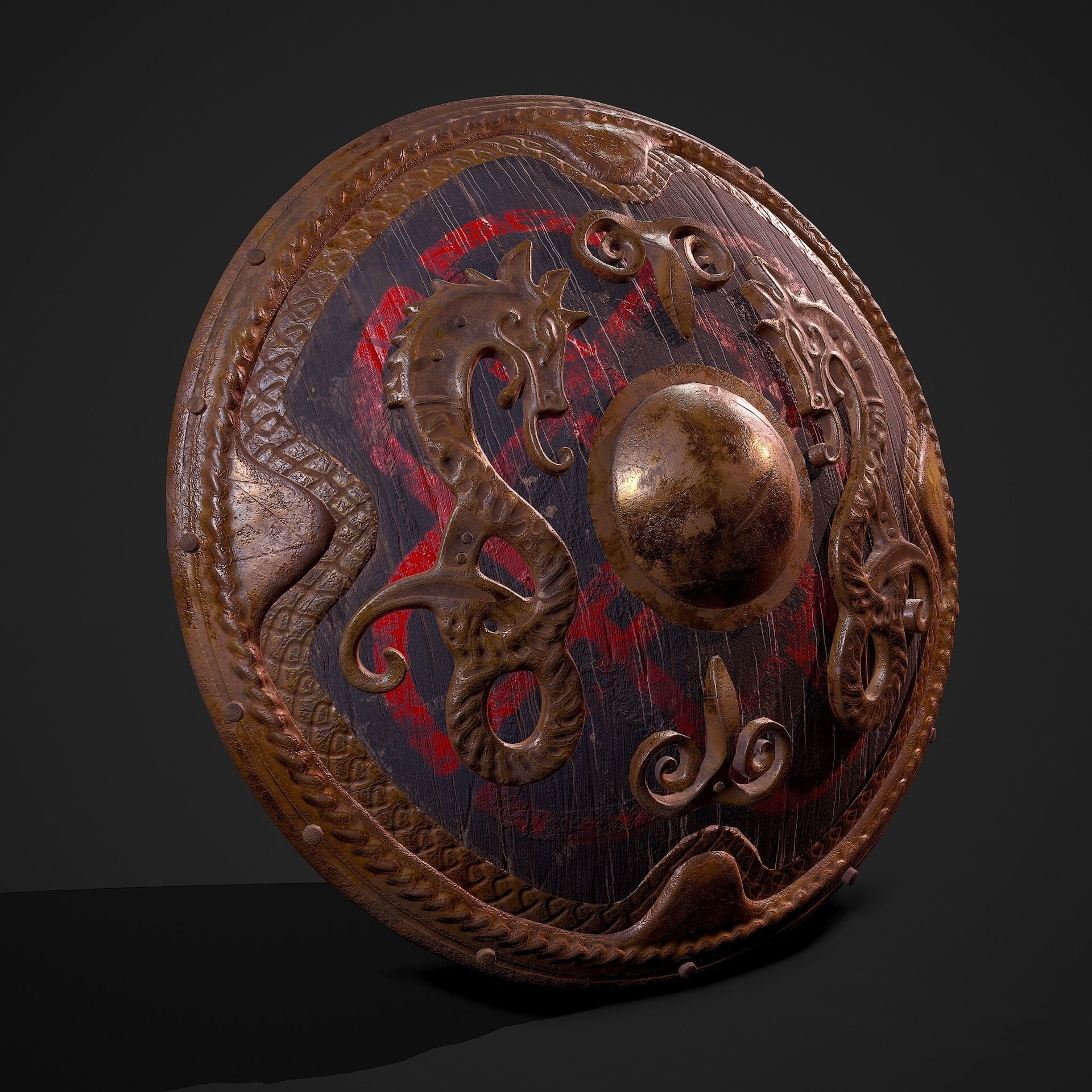 ArtStation - Viking Dragon Shield