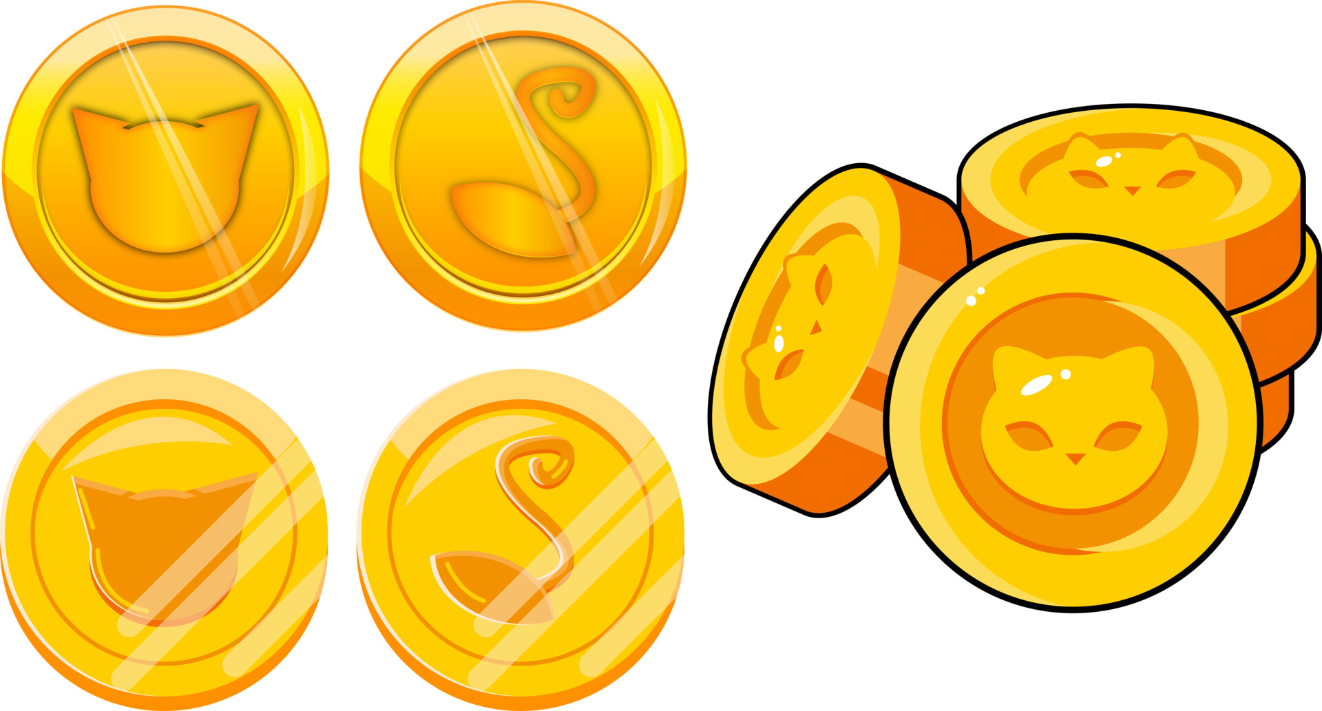 ArtStation - Heads and tails Cat Coins