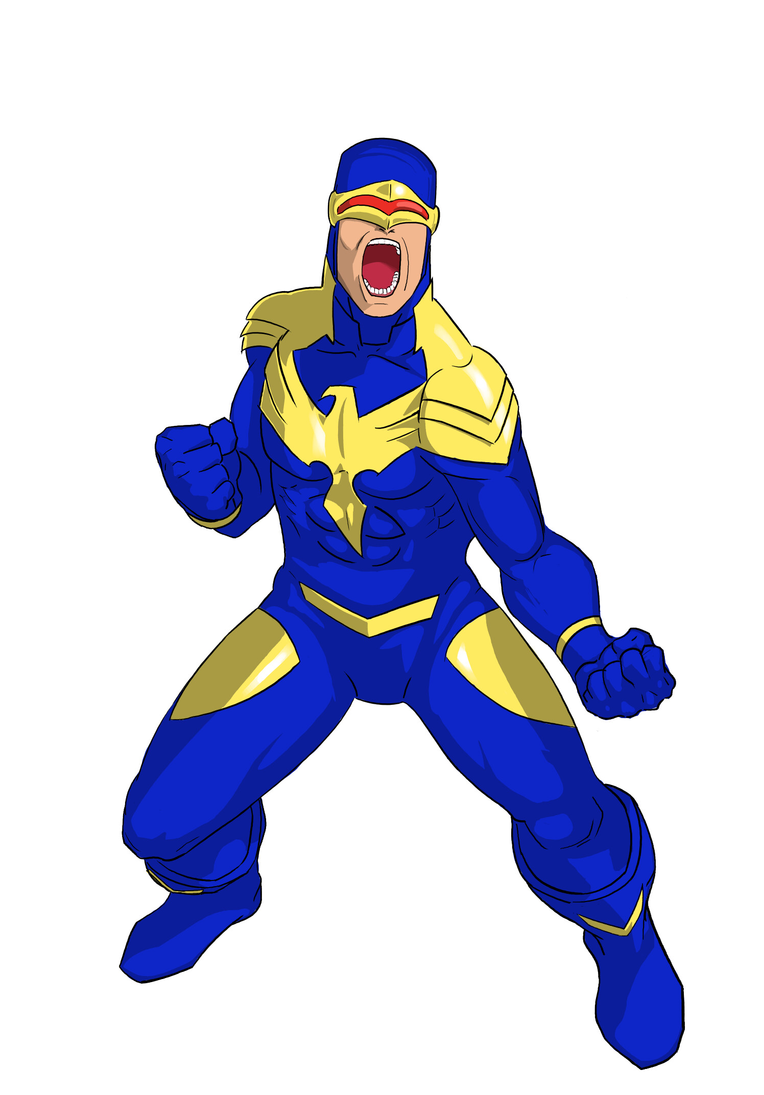 ArtStation - Cyclops Phoenix Armor Blue and Yellow