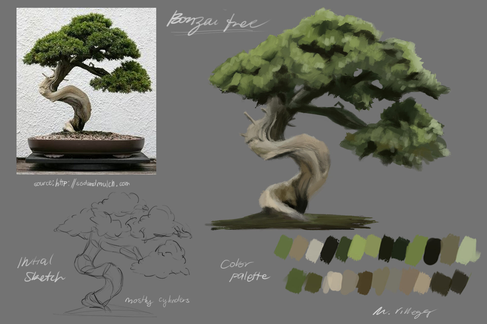 ArtStation - Practice 24 - Bonzai tree