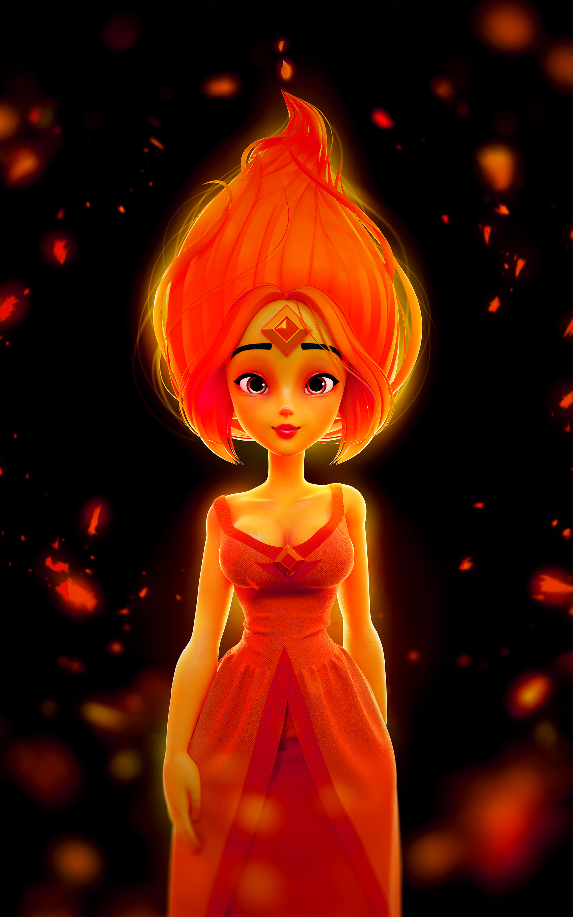 ArtStation - Flame Princess Fan Art