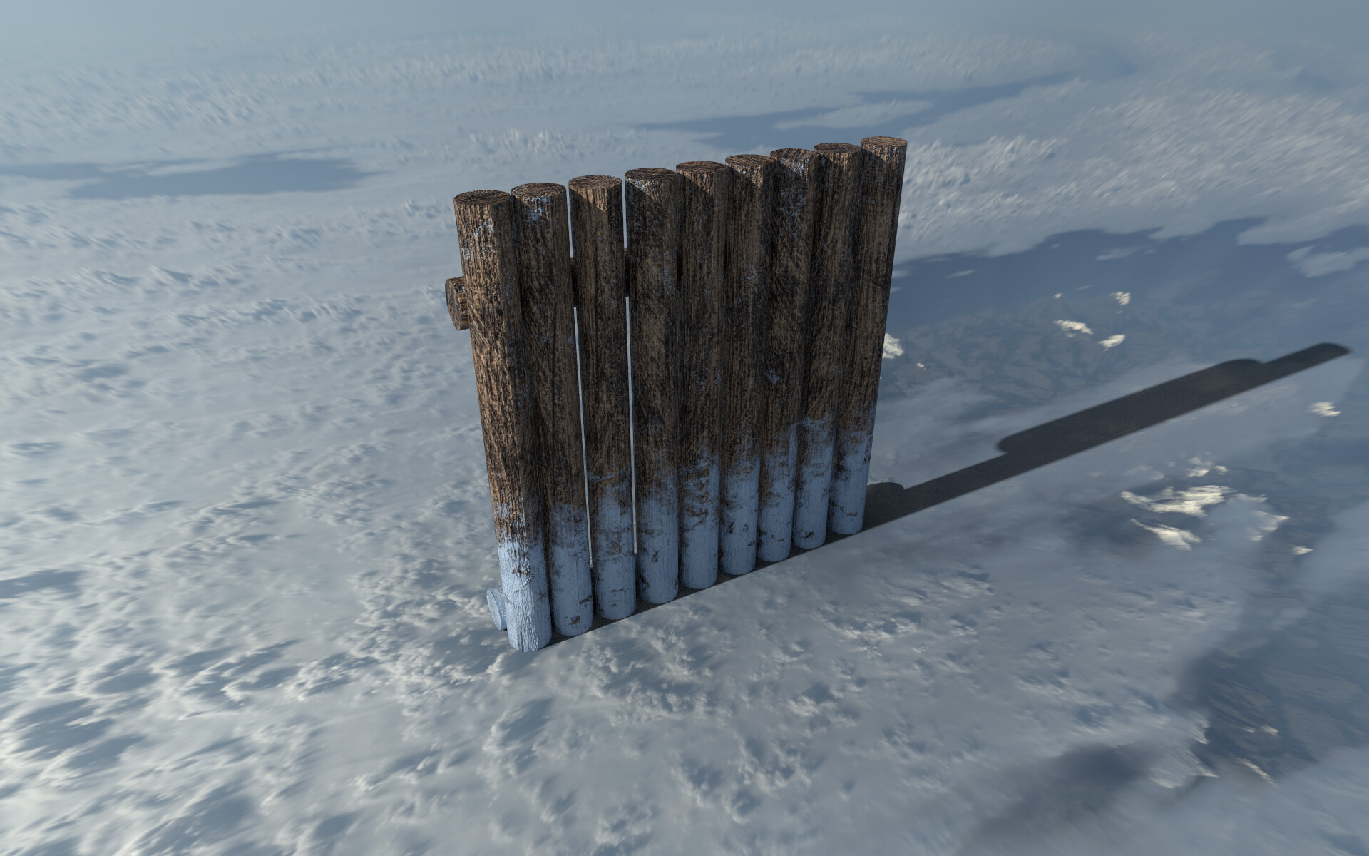 ArtStation - snowy Log defense wall