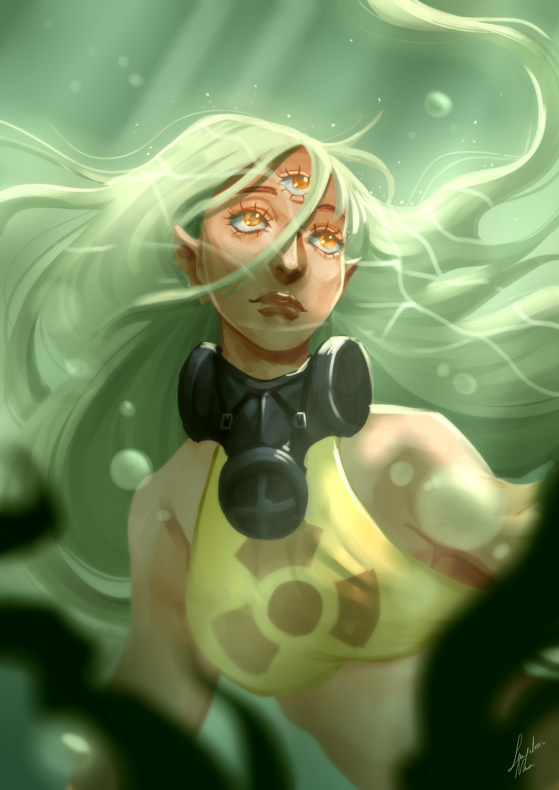 ArtStation - CHARADESIGN: Radioactive Mermaid and her friend