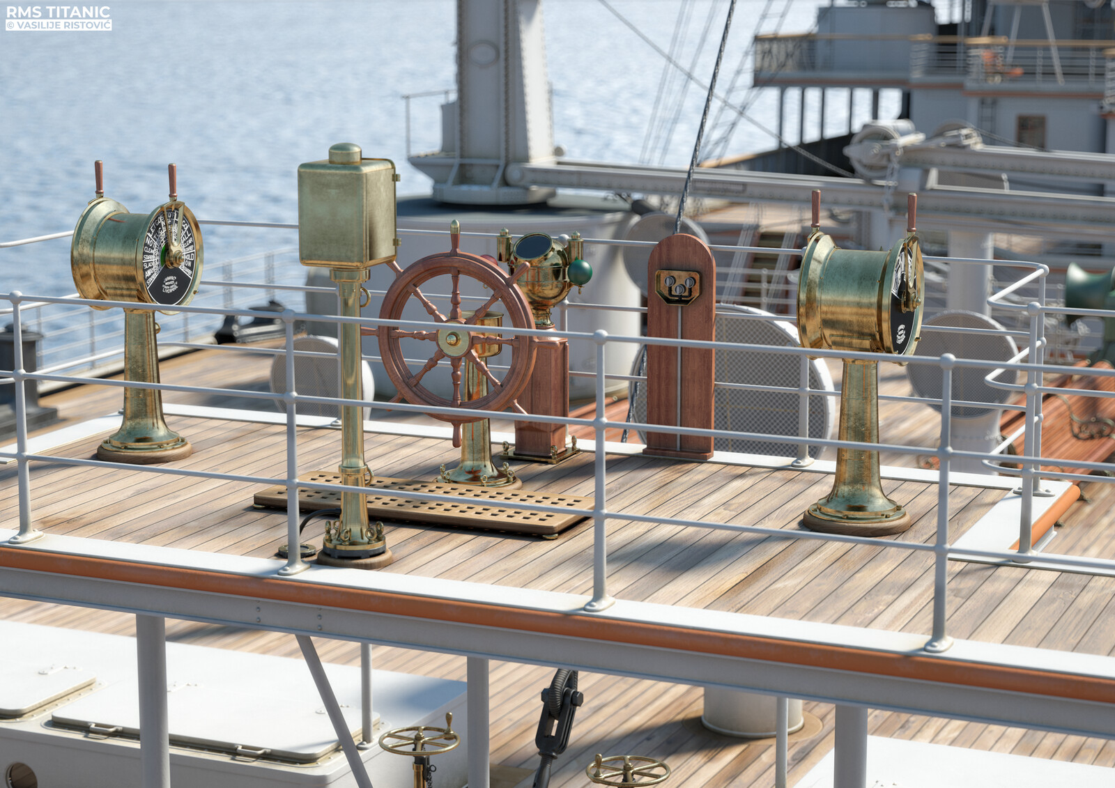 Vasilije Ristovic - RMS Titanic - Various closeups of the Stern area