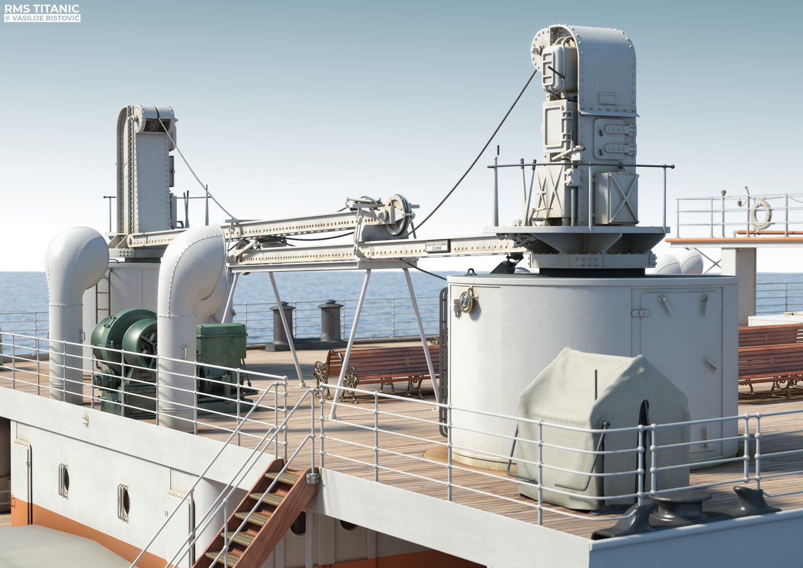 Vasilije Ristovic - RMS Titanic - Various closeups of the Stern area