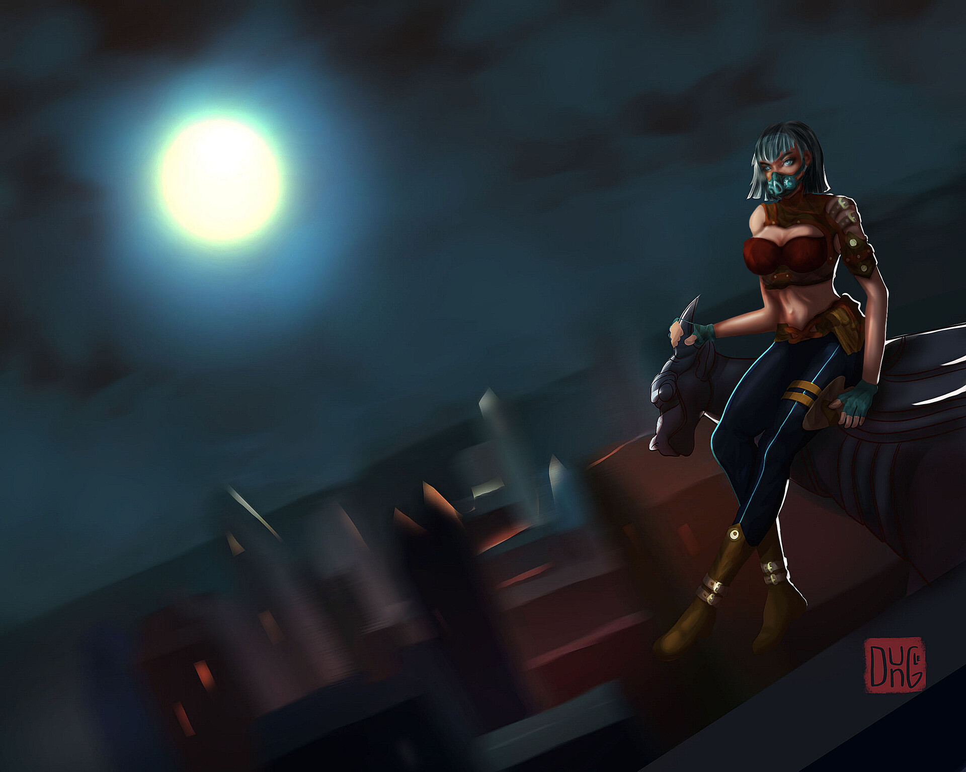 ArtStation - Blue moonlight