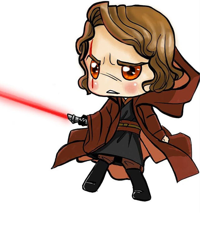 how to draw chibi star wars characters